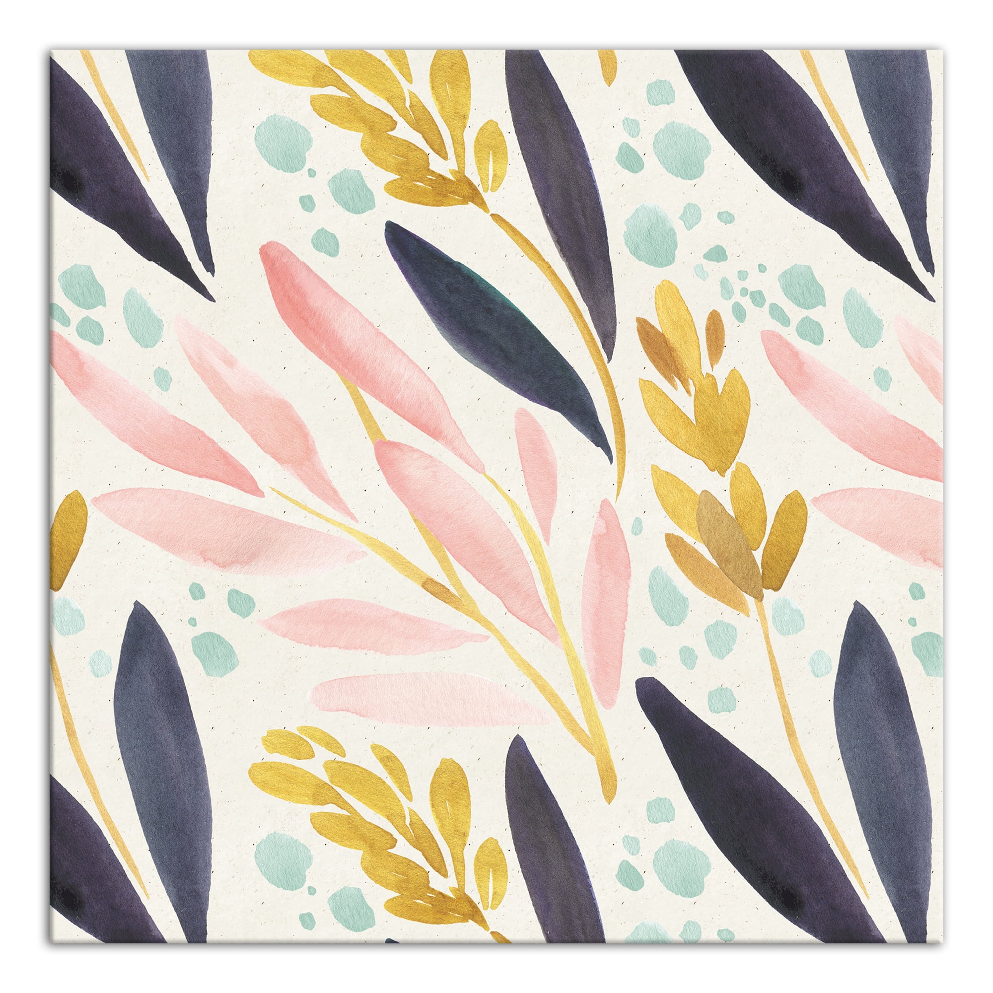 Creative Products Floral and Wheat Pattern 16x16 Canvas Wall Art ...