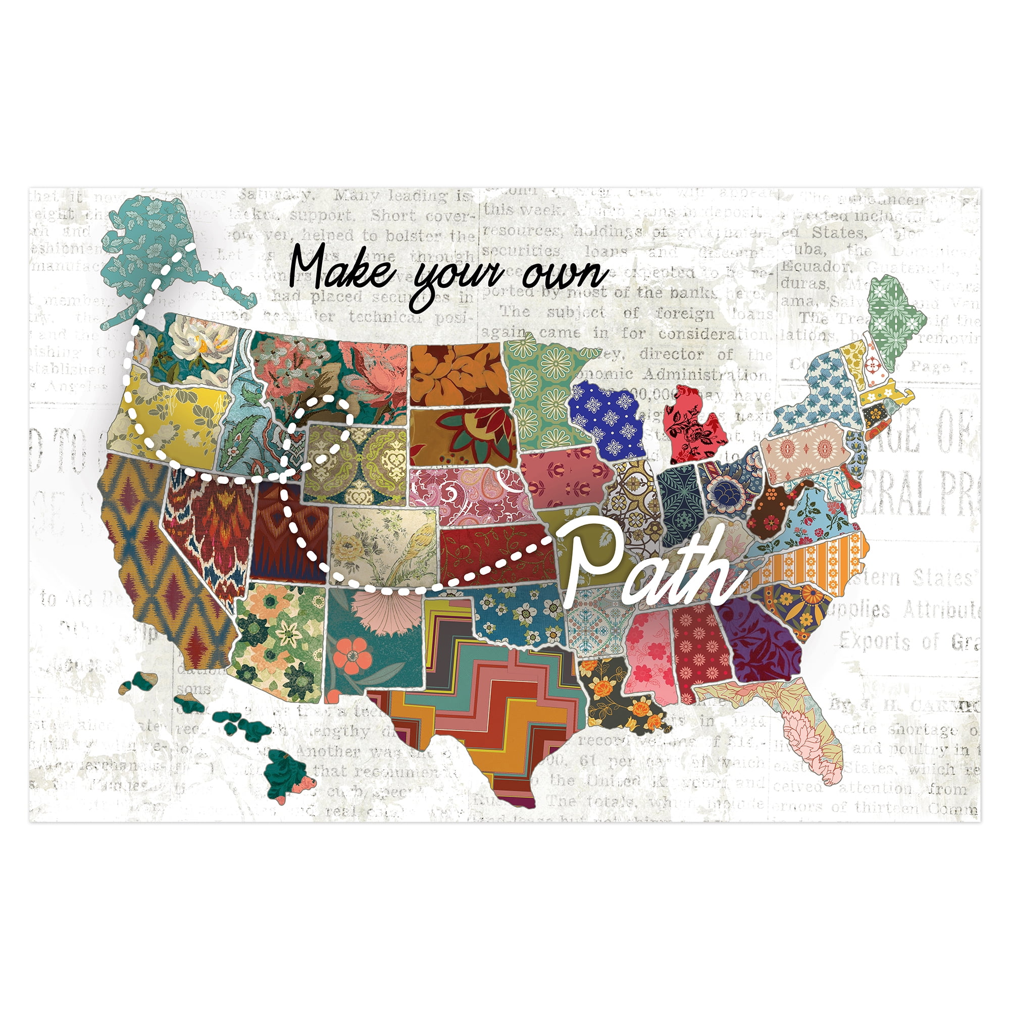 Creative Products Follow Your Path 36x24 Canvas Wall Art - Walmart.com