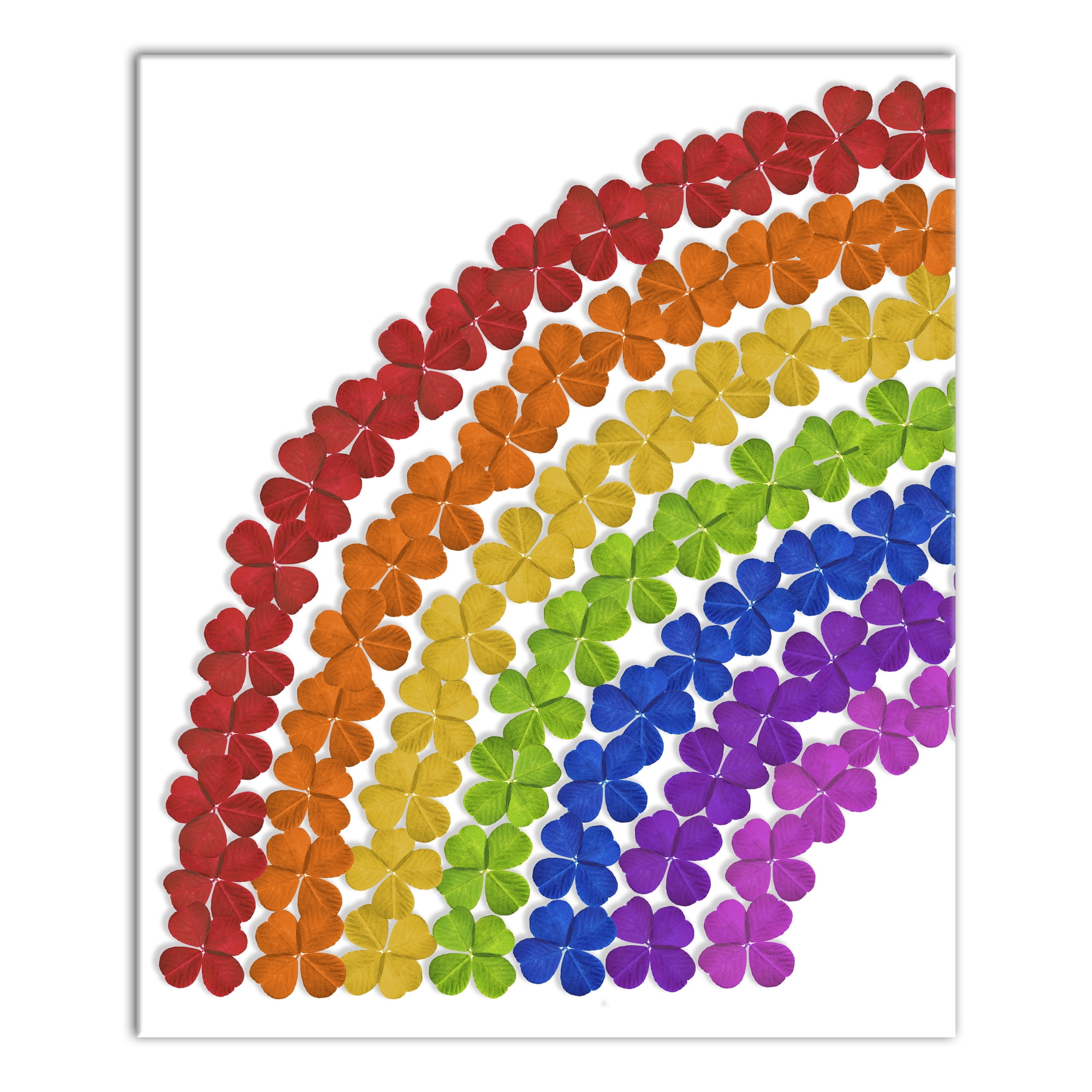 Creative Products Four Leaf Rainbow Clovers 20 x 24 Canvas Wall Art ...