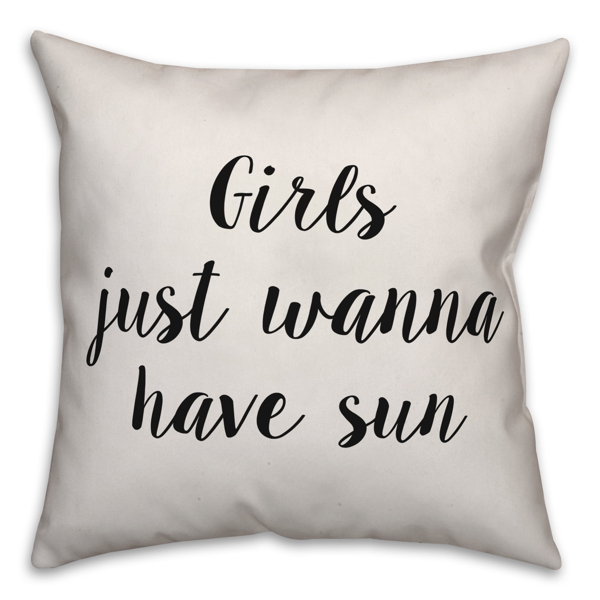 Creative Products Girls Just Wanna Have Sun 20x20 Spun Poly Pillow ...