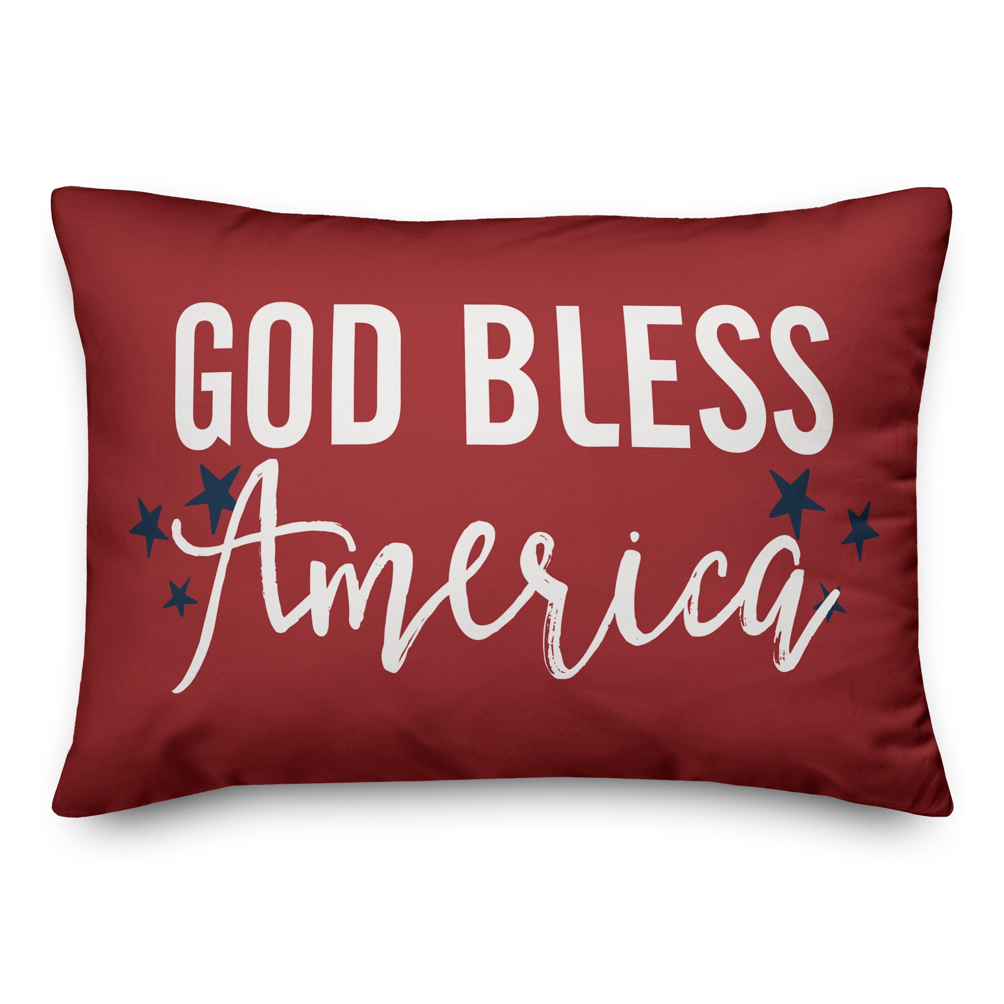 Creative Products God Bless America Script 14x20 Spun Poly Pillow ...