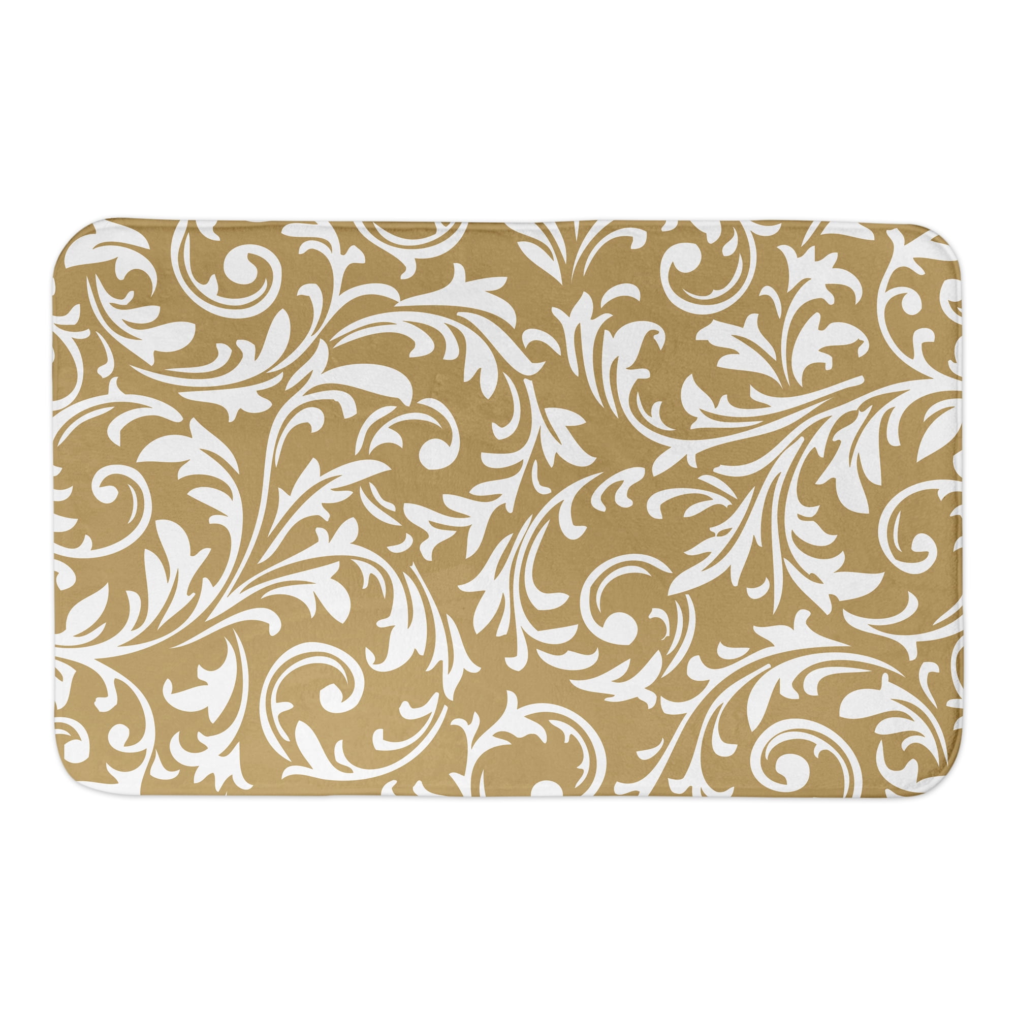 Creative Products Gold Baroque Pattern 34x21 Bath Mat - Walmart.com