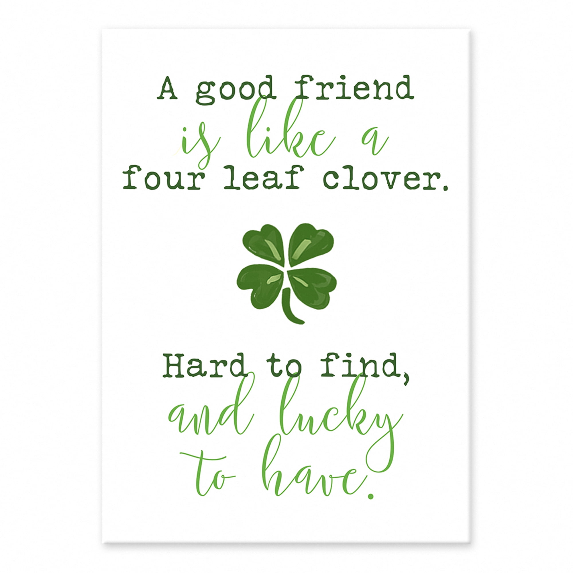 Creative Products Good Friend Four Leaf Clover 5 x 7 Tabletop Canvas ...