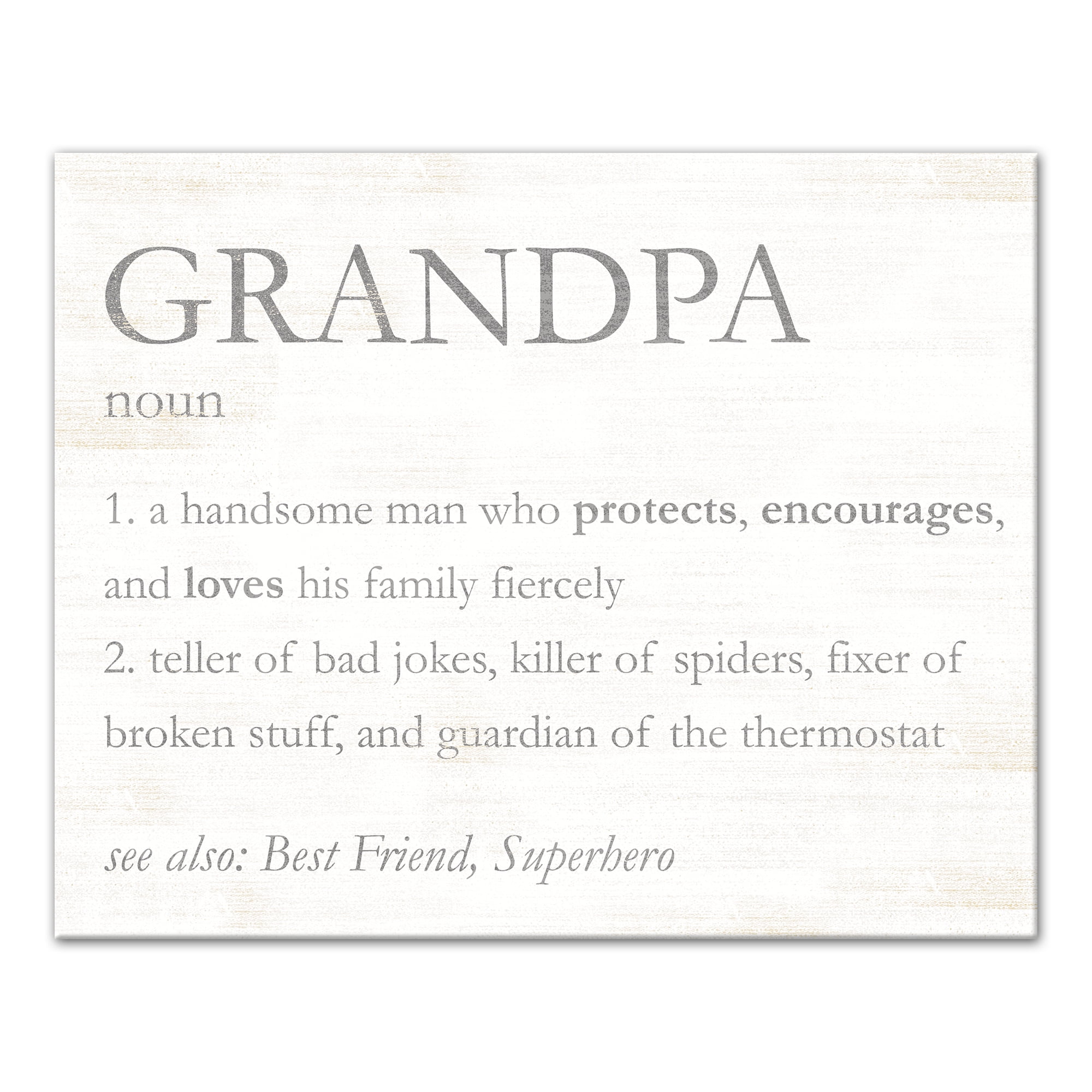 Creative Products Grandpa Definition Recolor 20x16 Canvas Wall Art ...