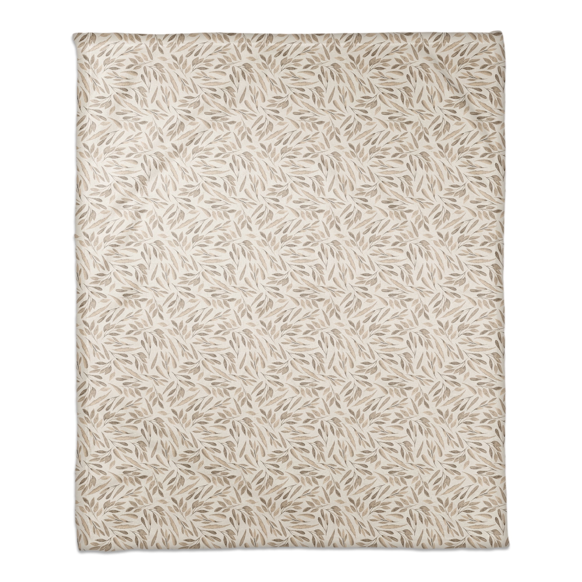 Creative Products Greige Leaves 50 x 60 Coral Fleece Blanket - Walmart.com