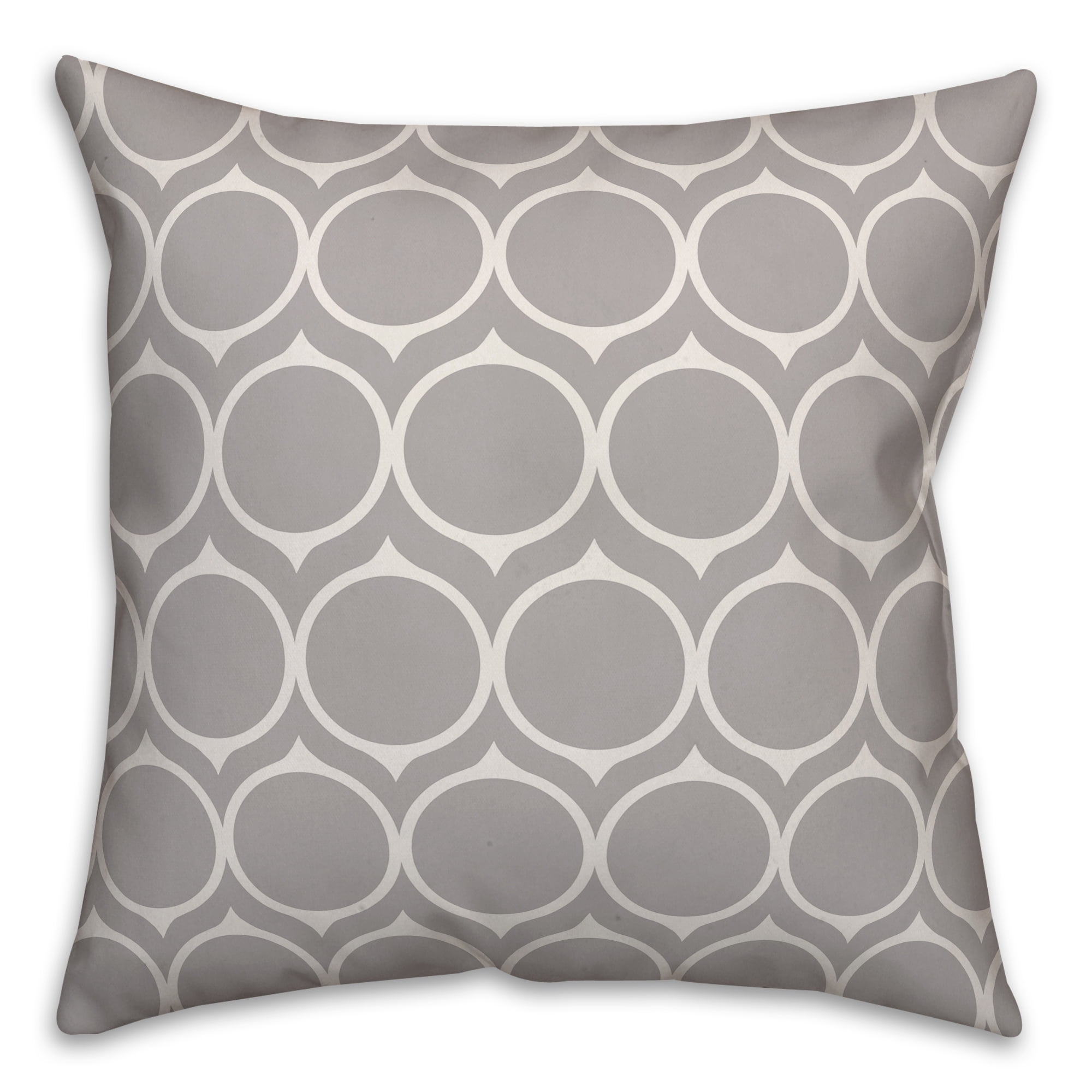 Creative Products Grey Mid Mod Circle 20x20 Spun Poly Pillow - Walmart.com