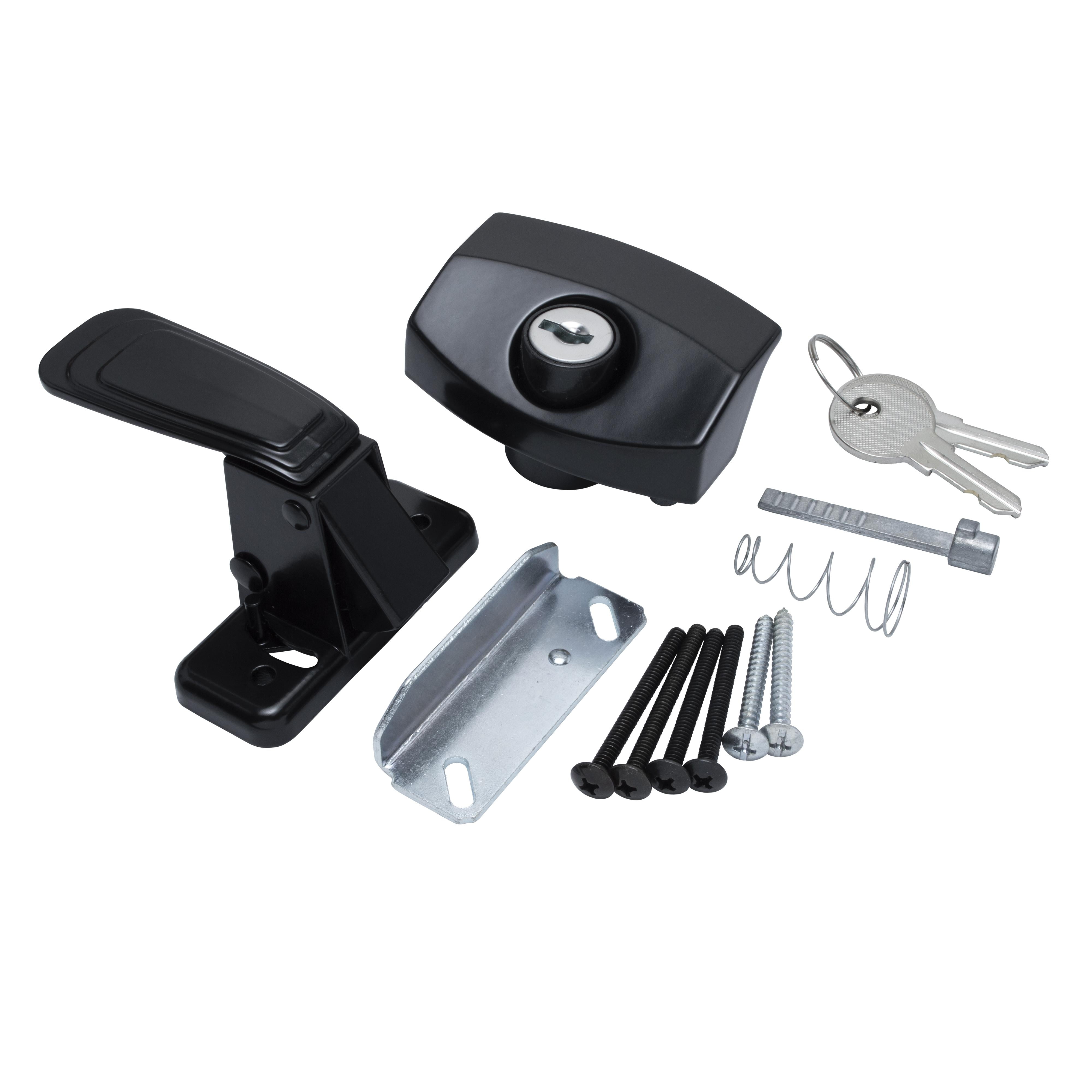 Global Link Keyed Door Lock for Pop-Up Campers, Aluminum, Black ...