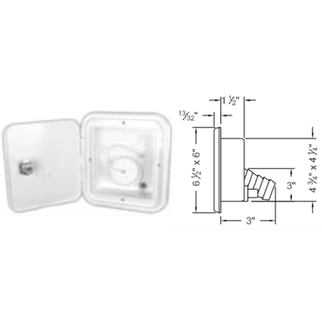 B&B Molders RV Locking Gravity Water Fill Hatch, Polar White - Walmart ...