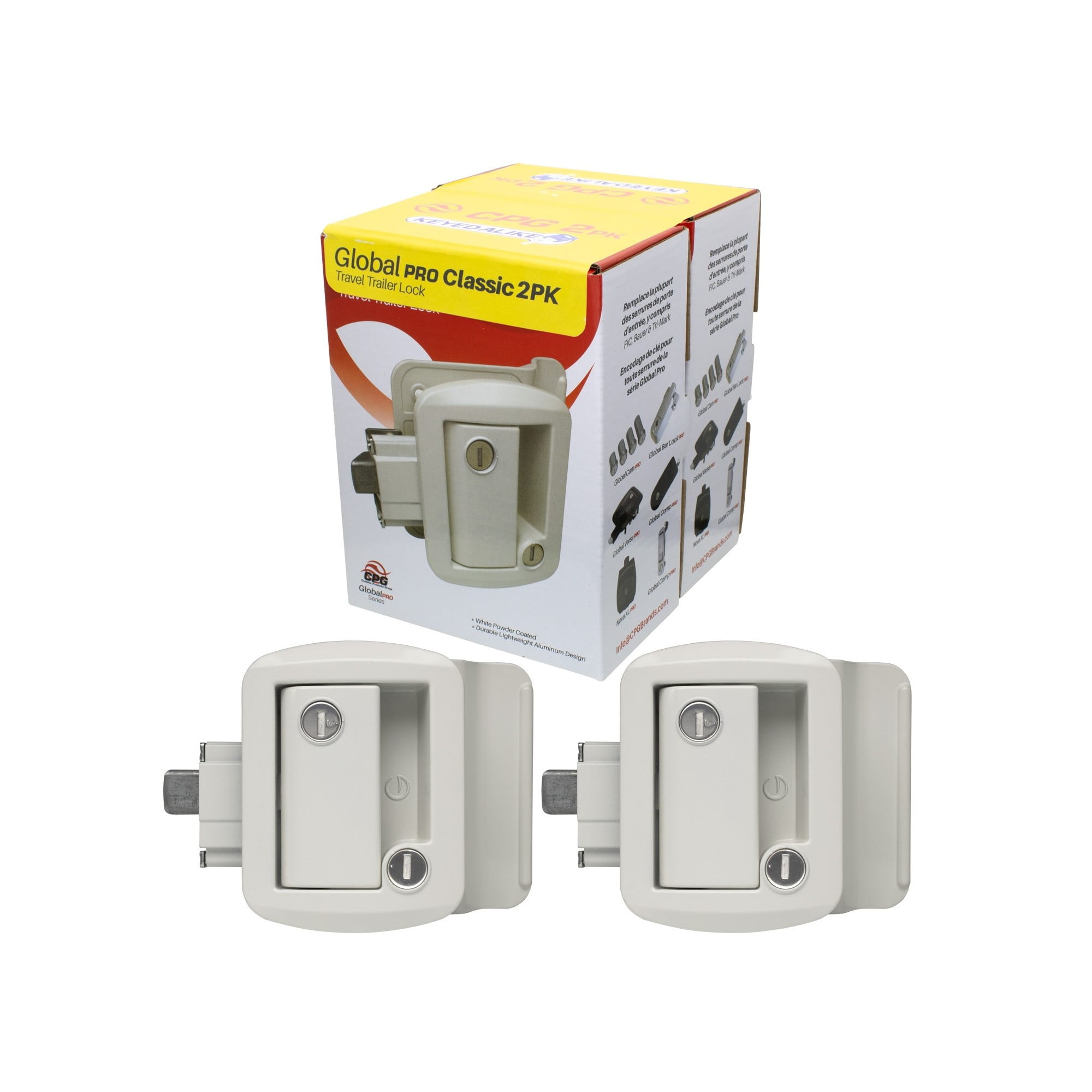 Creative Products Group TTL-43610AL-9009-2PK Standard Entry Door Lock ...