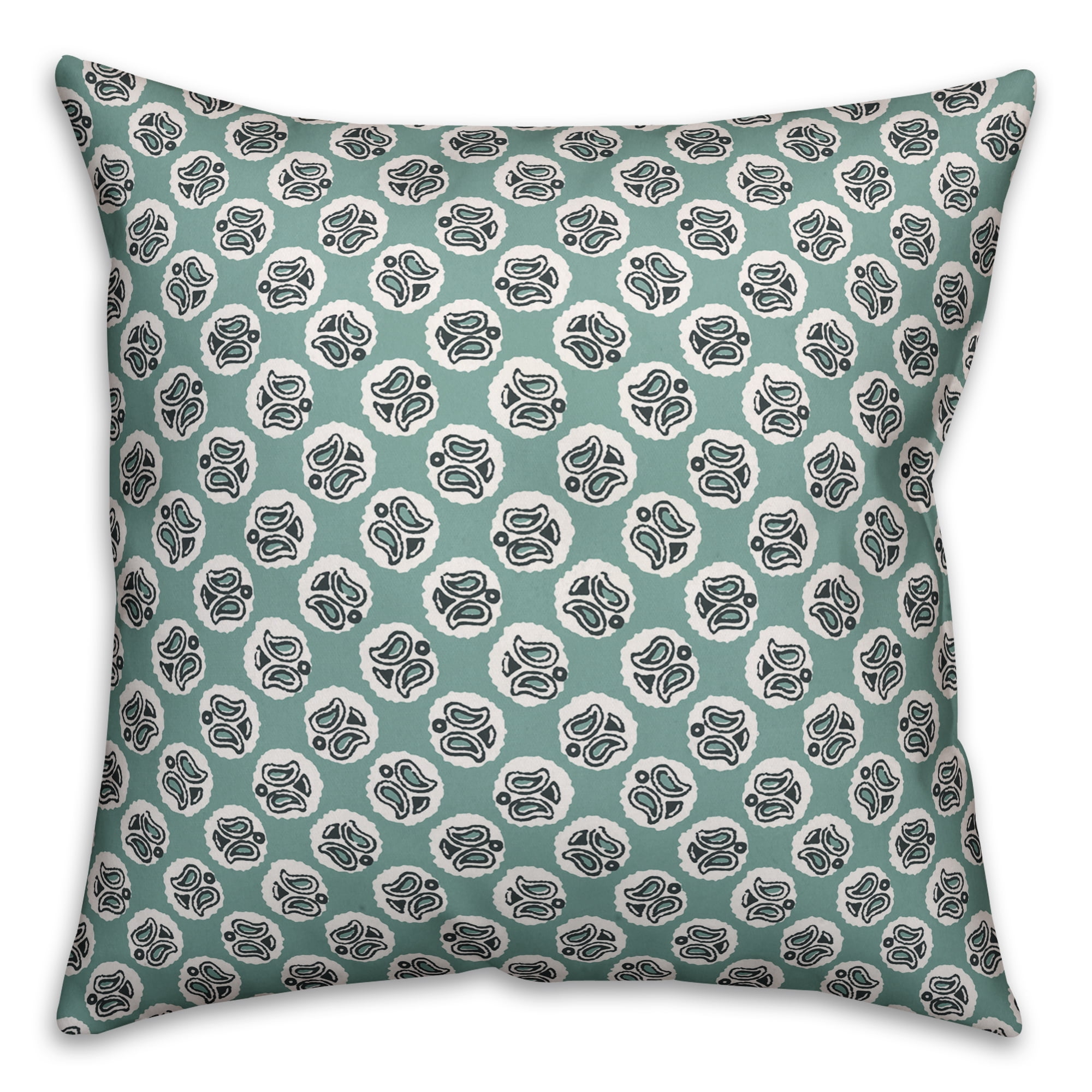 Creative Products Guardian Angel Pattern in Blue 16x16 Spun Poly Pillow ...