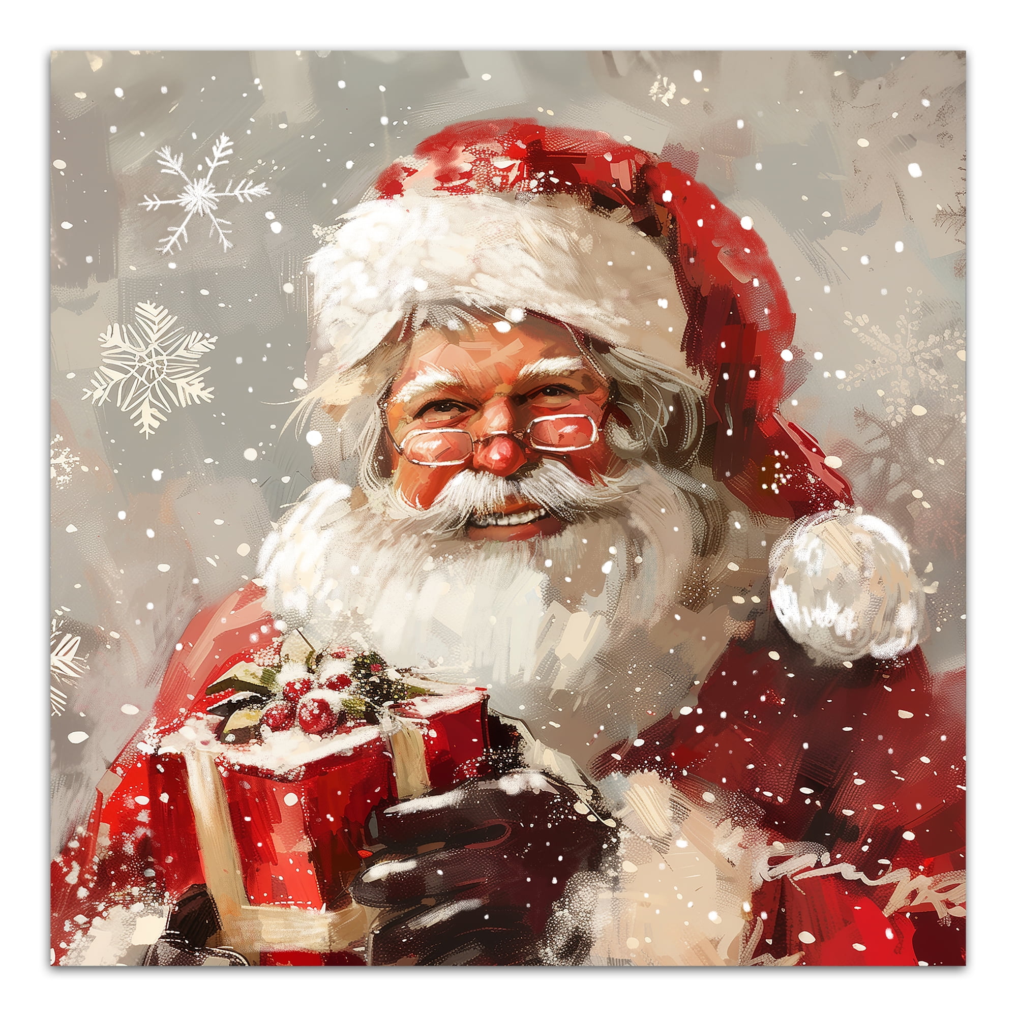 Creative Products Happy Neutral Santa 24 x 24 Canvas Wall Art - Walmart.com