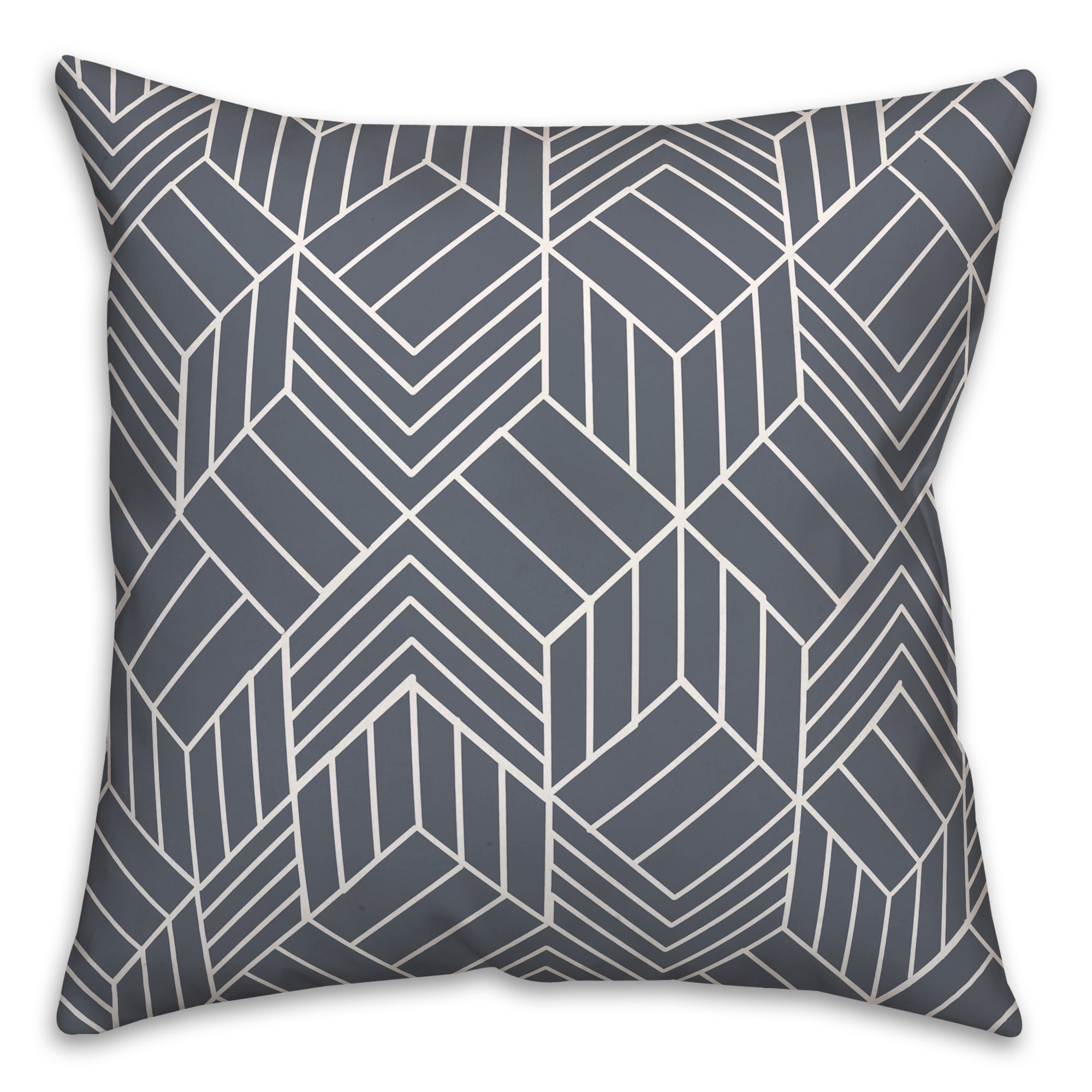 Creative Products Hatch Chevron Slate 18 x 18 Indoor / Outdoor Pillow ...