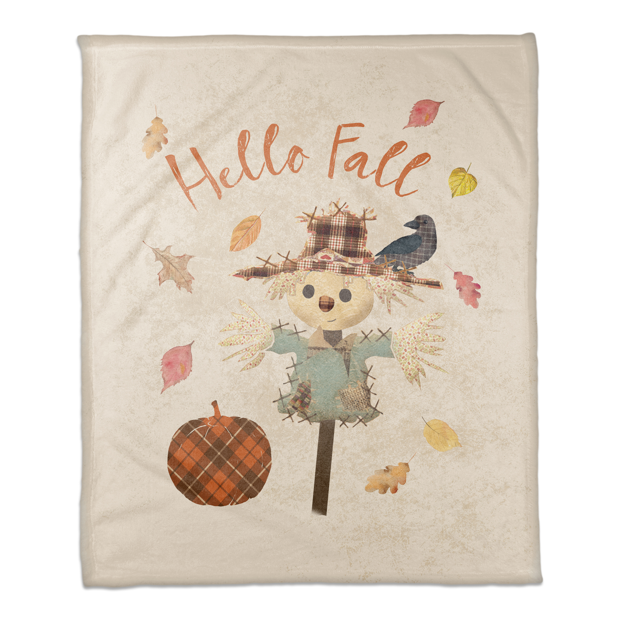 Creative Products Hello Fall Scarecrow 50 x 60 Coral Fleece Blanket ...