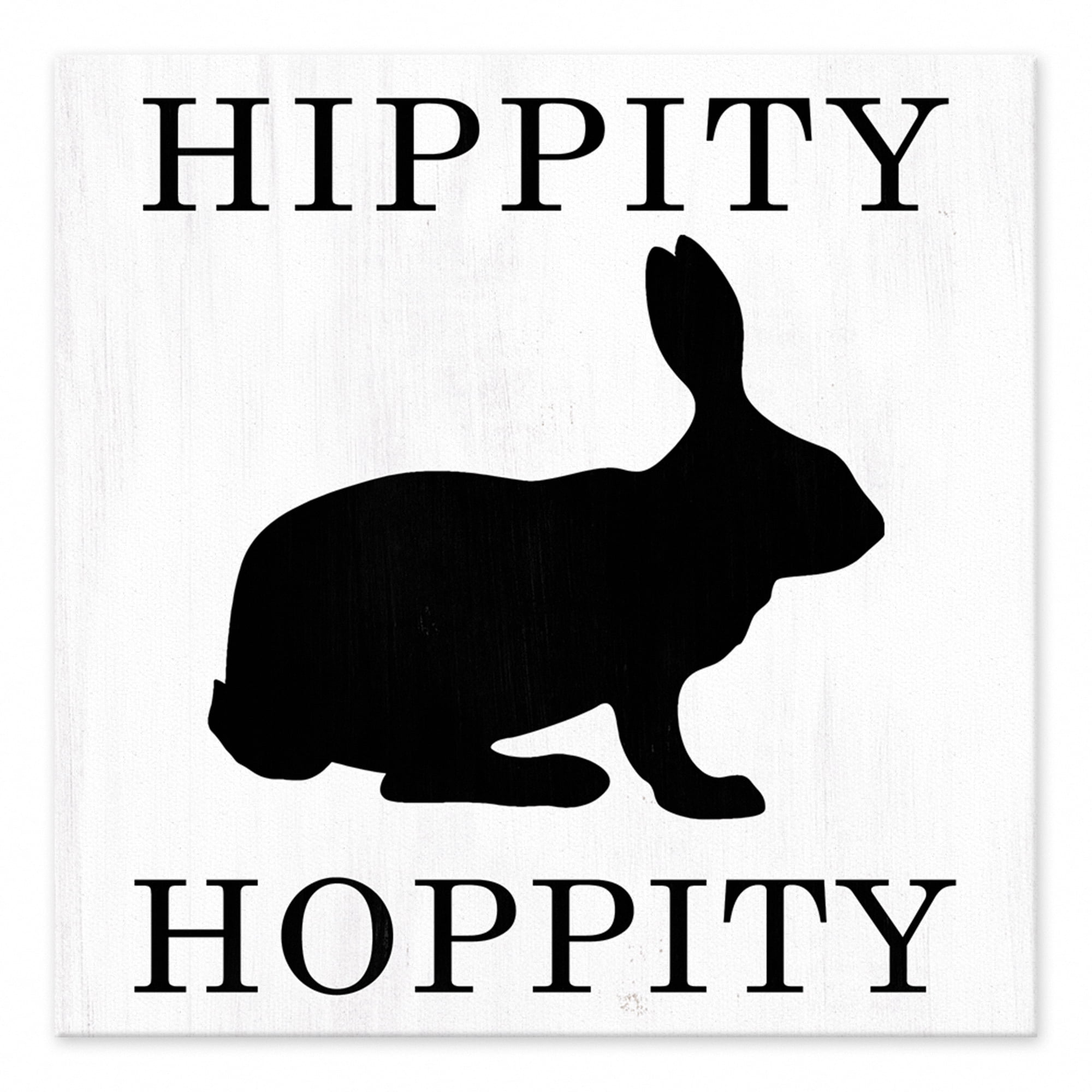 Creative Products Hippity Hoppity Rabbit Silhouette 6x6 Tabletop Canvas ...