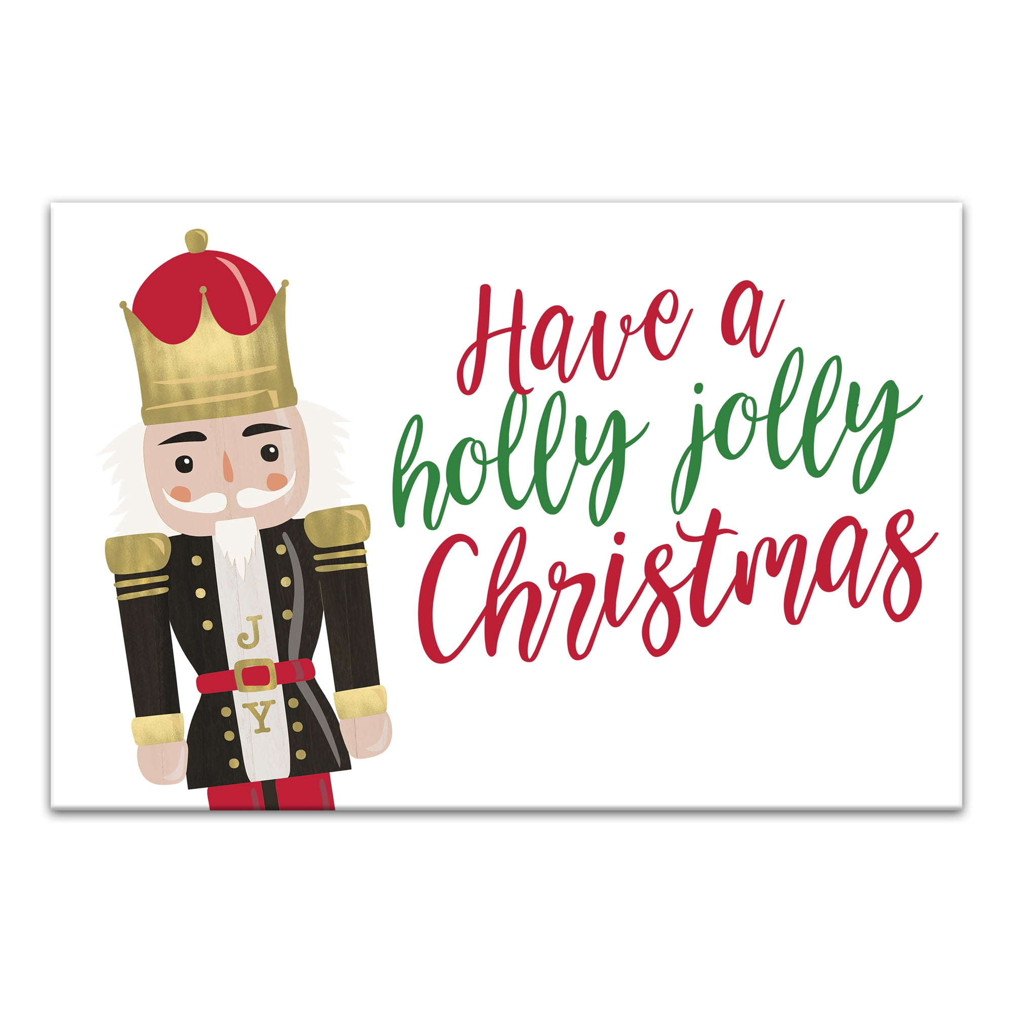 Creative Products Holly Jolly Nutcracker 18 x 12 Canvas Wall Art ...