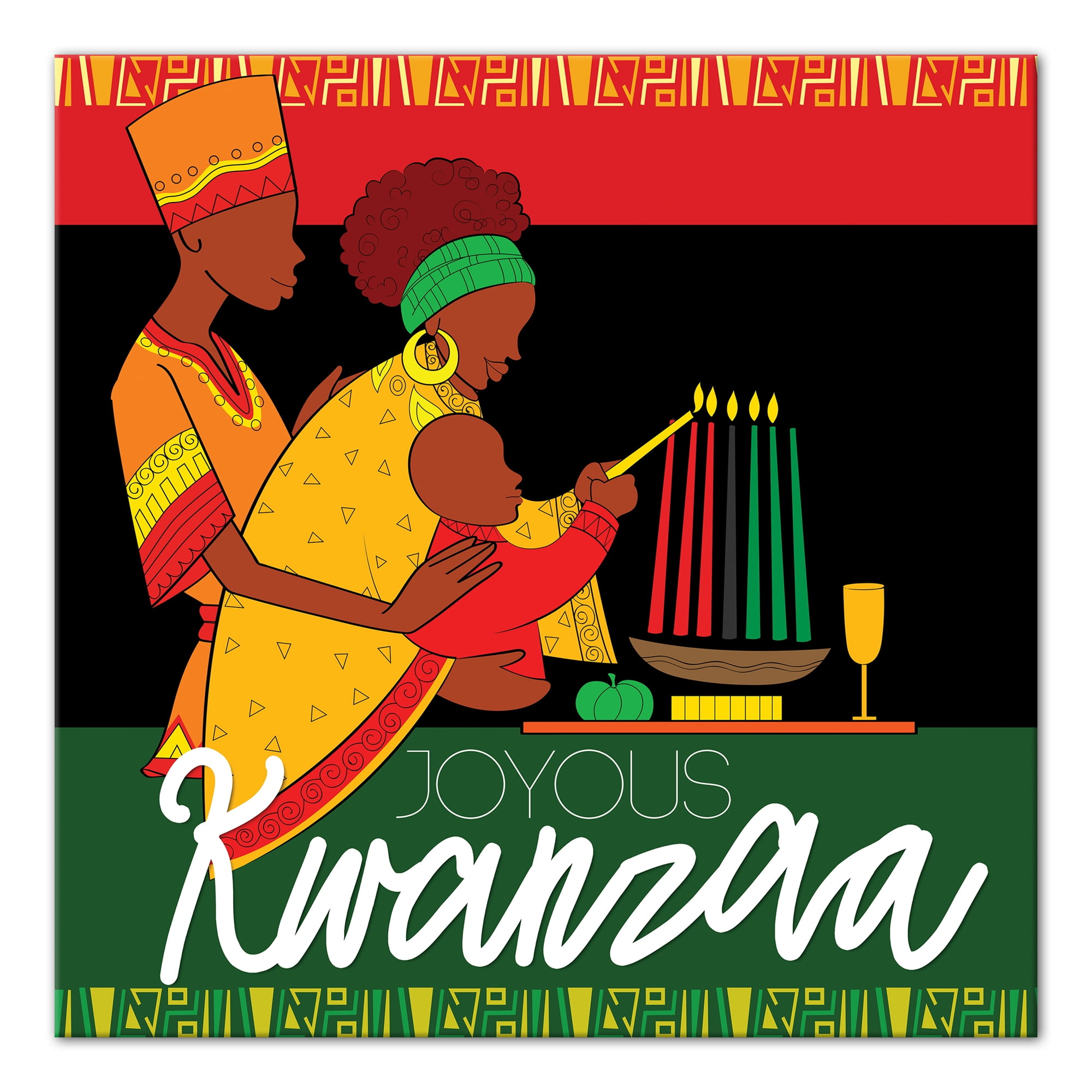 Creative Products Joyous Kwanzaa Family 16 x 16 Canvas Wall Art ...