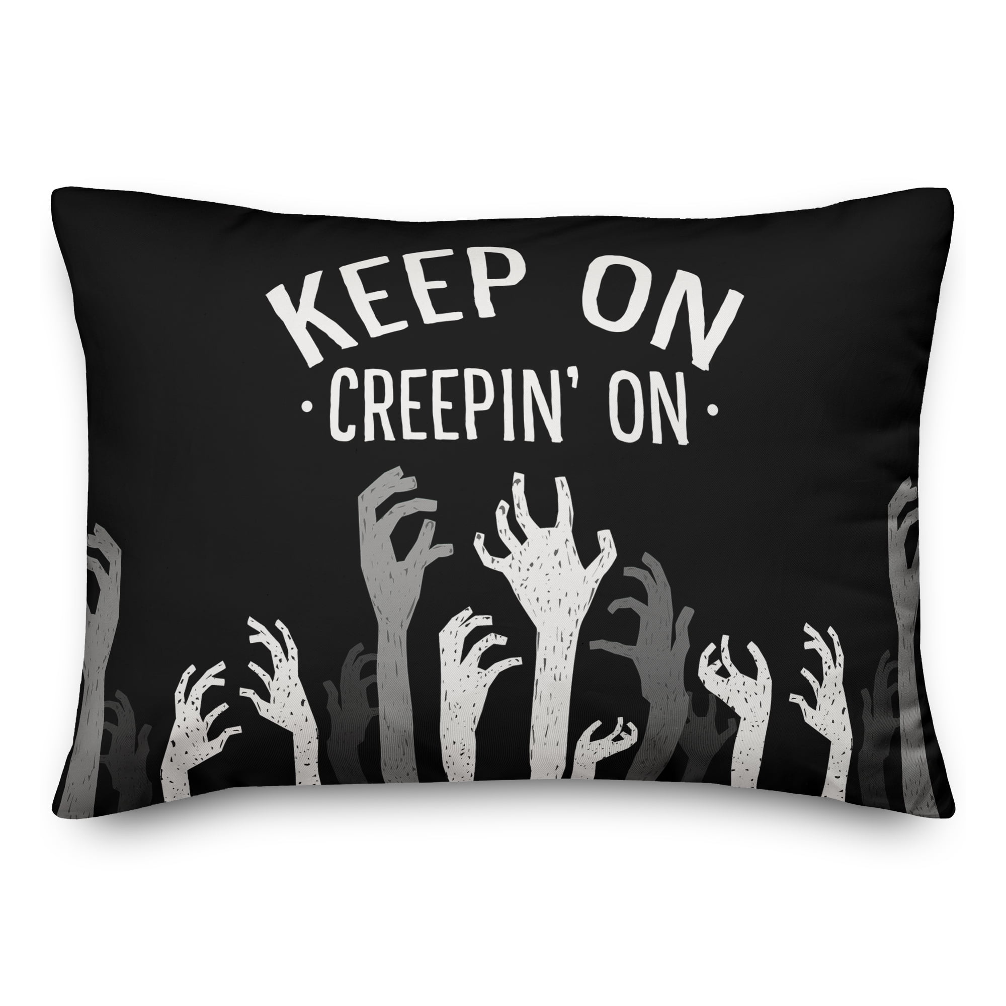 Creative Products Keep on Creepin on Zombies 14x20 Spun Poly Pillow ...