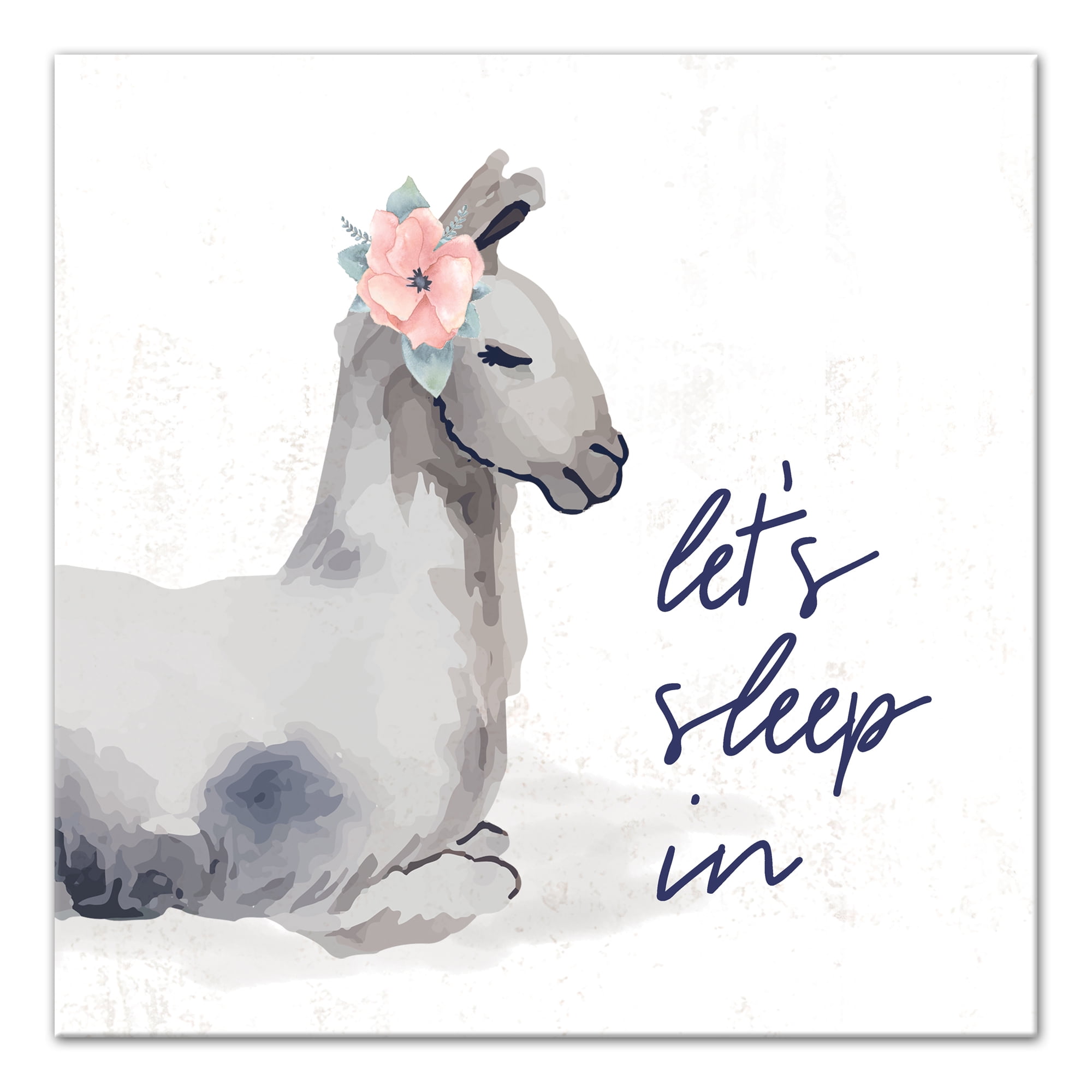 Creative Products Let's Sleep In Llama 20x20 Canvas Wall Art - Walmart.com