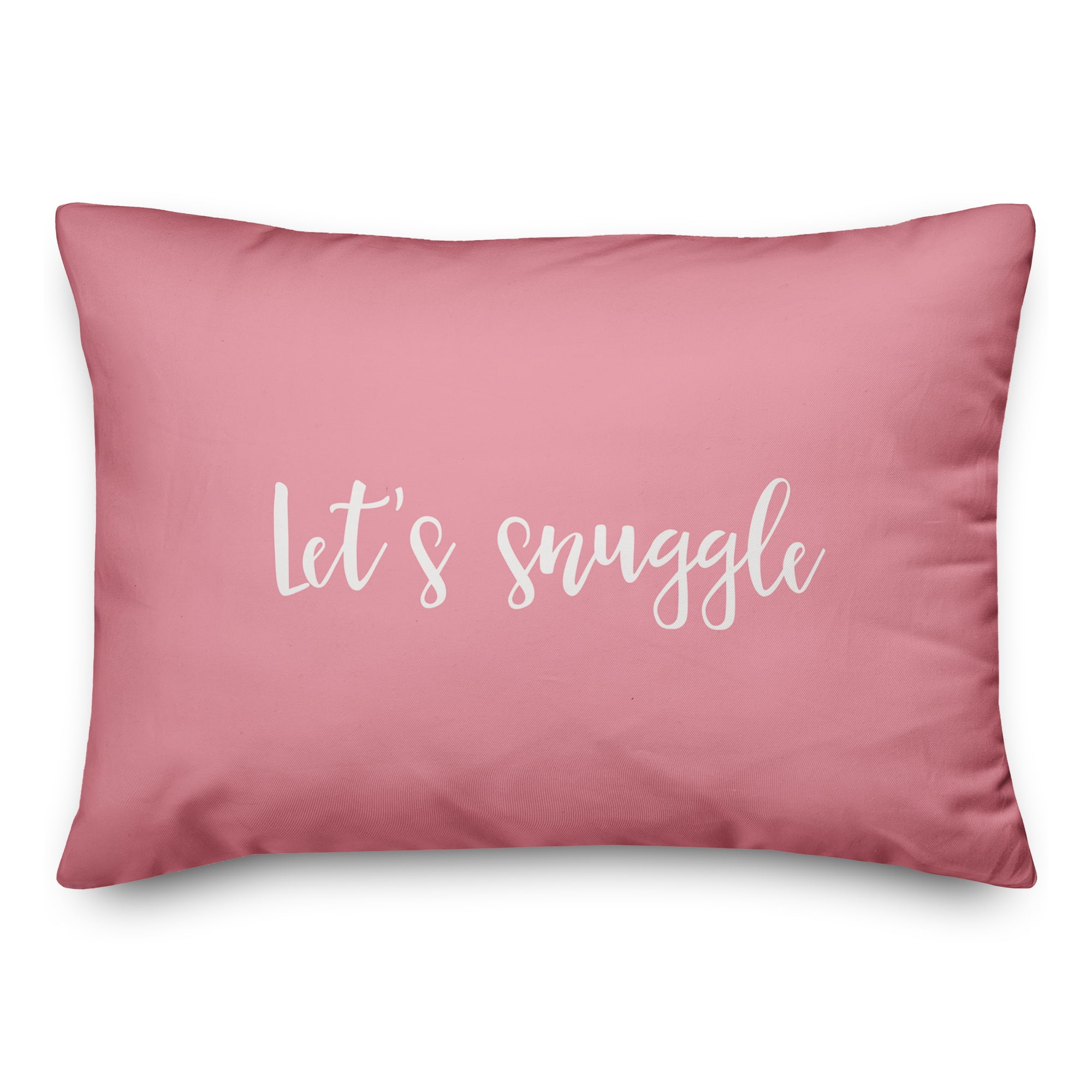 Creative Products Let's Snuggle in White on Pink 14x20 Spun Poly Pillow ...