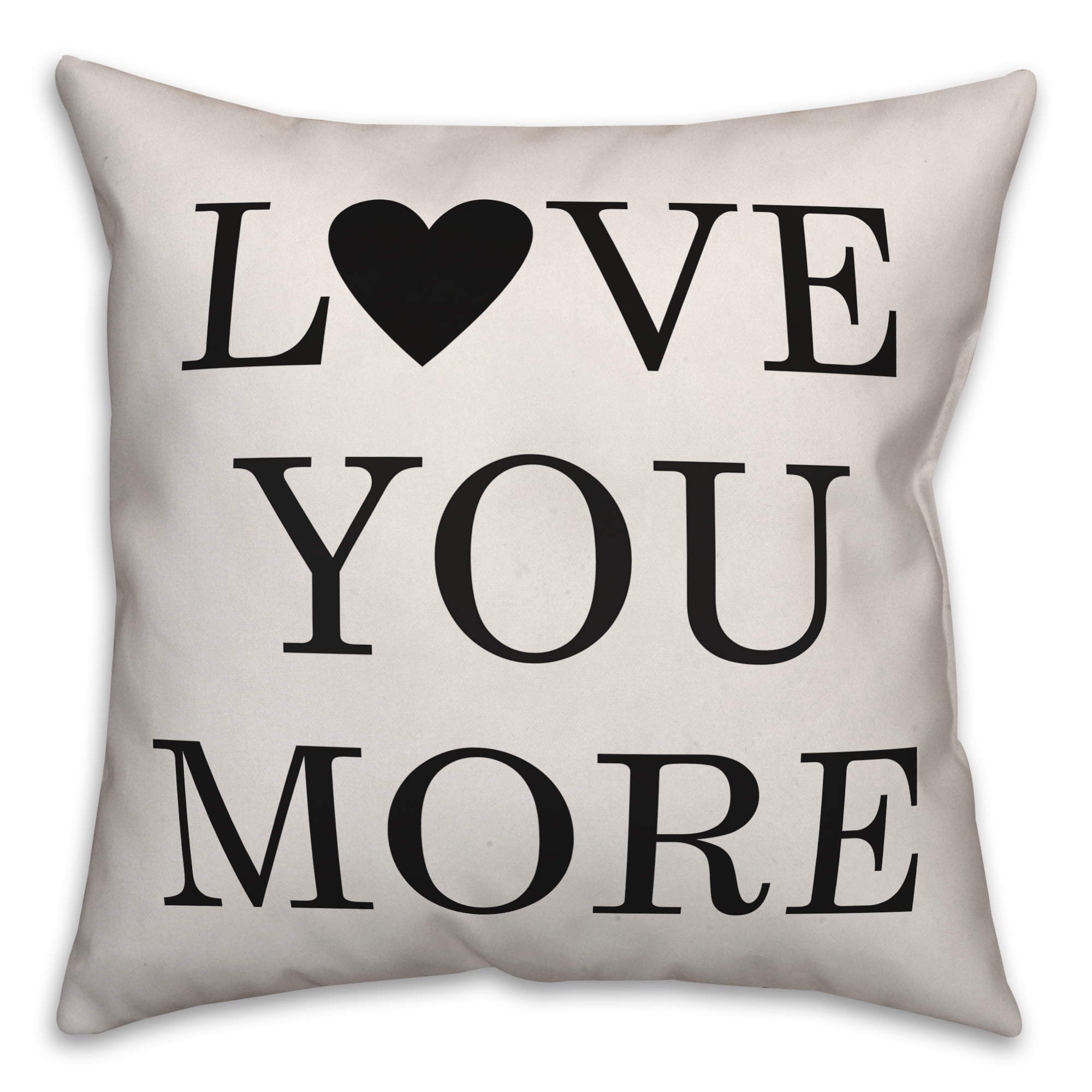 Creative Products Love You More 20x20 Spun Poly Pillow - Walmart.com