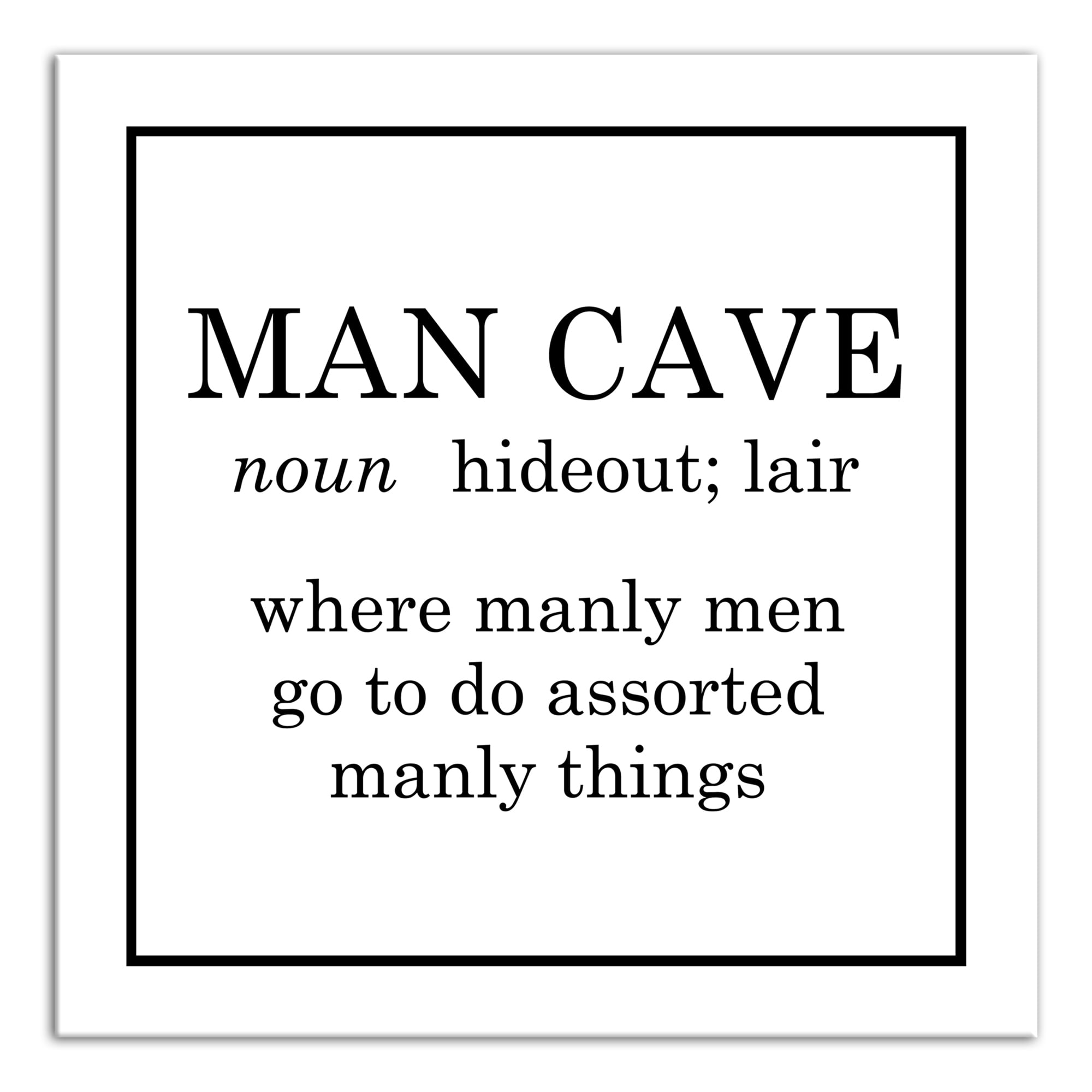 Creative Products Man Cave Definition 12 x 12 Canvas Wall Art - Walmart.com