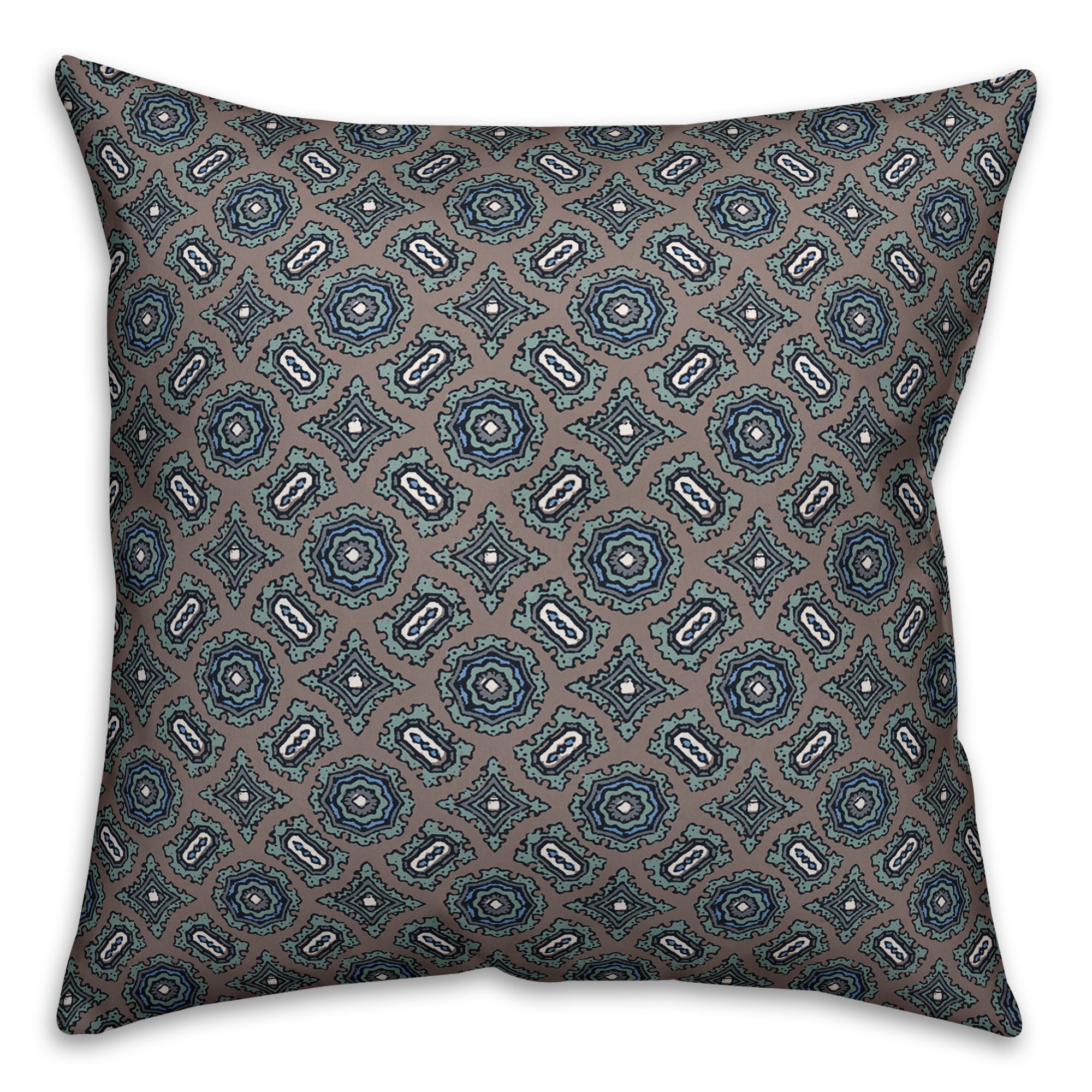 Creative Products Mandala Pattern in Blue 20x20 Spun Poly Pillow ...