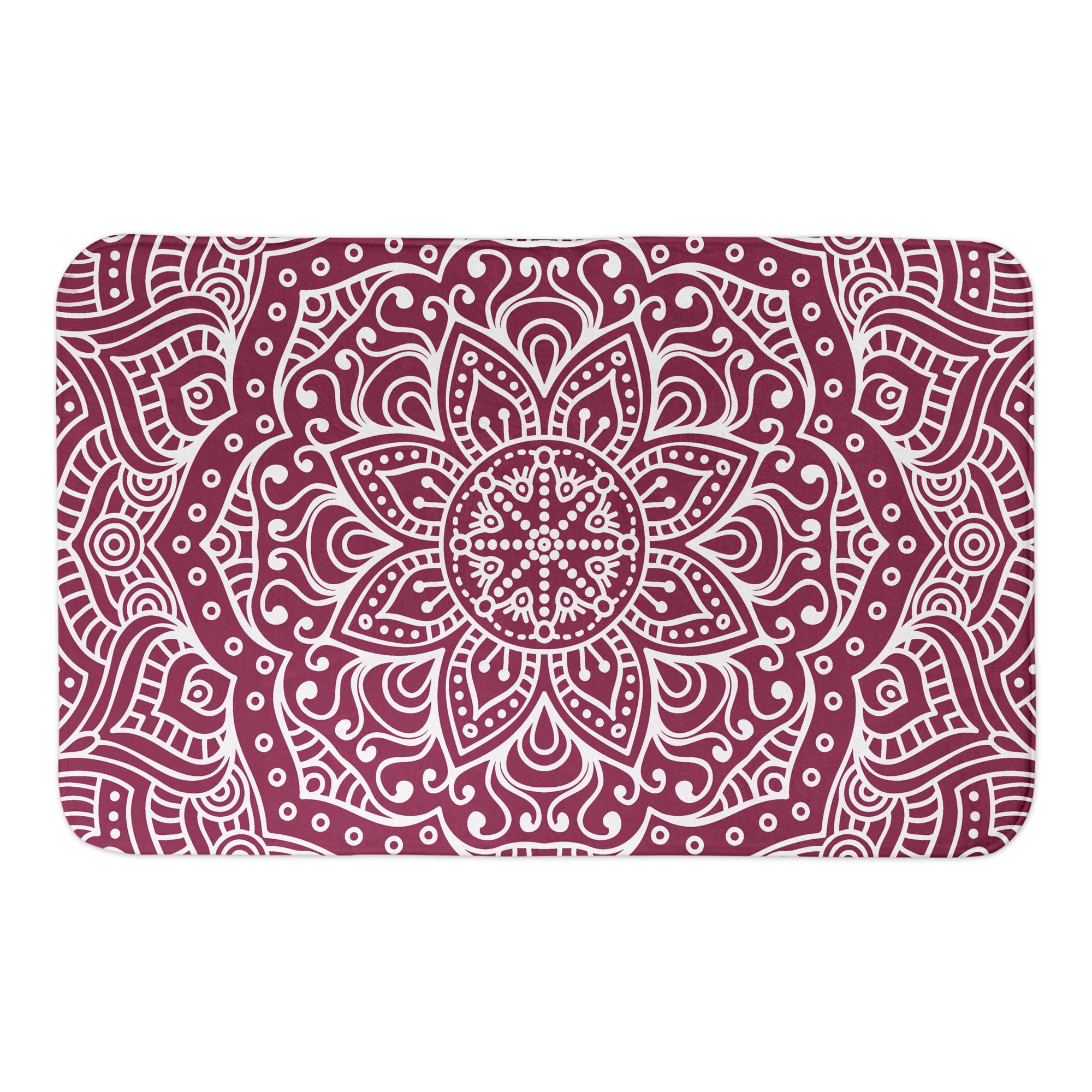 Creative Products Maroon Medallion 34x21 Bath Mat - Walmart.com