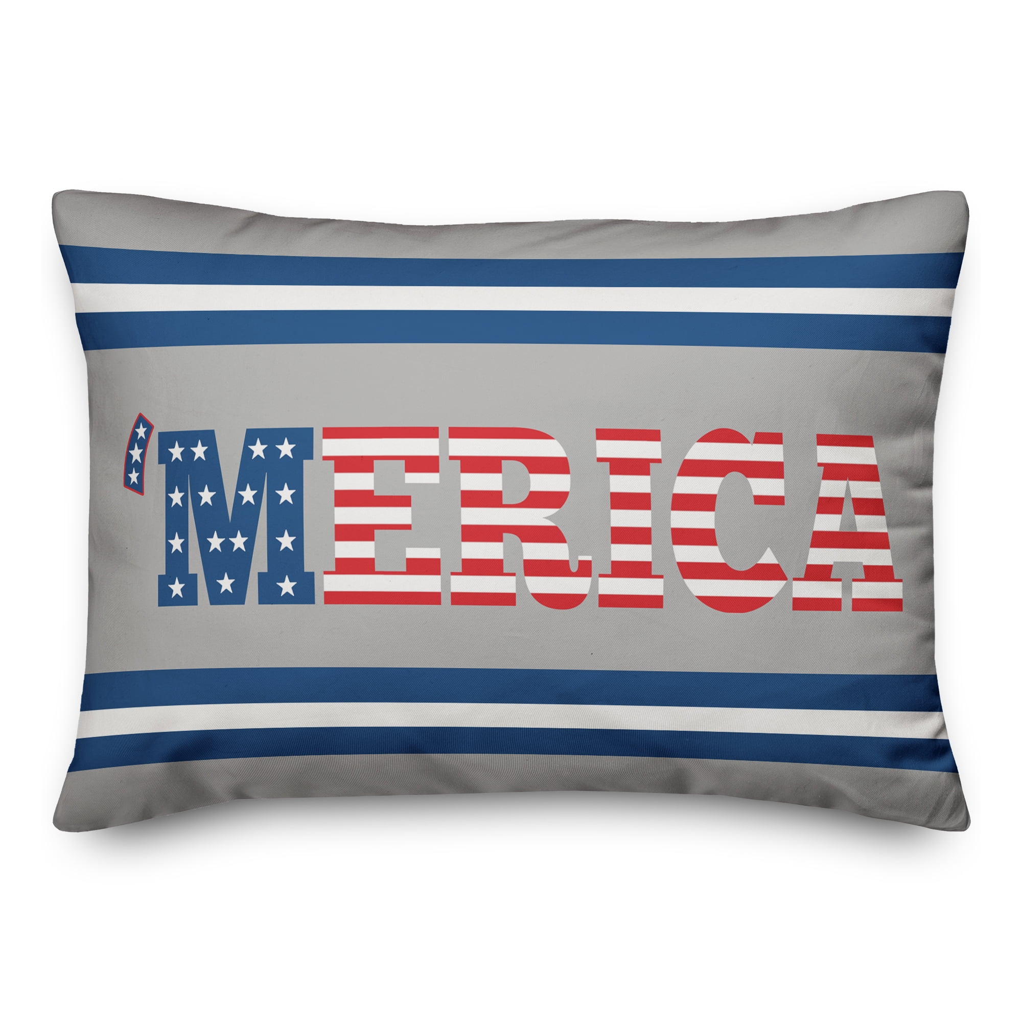 Creative Products Merica Flag Letters 14x20 Spun Poly Pillow - Walmart.com