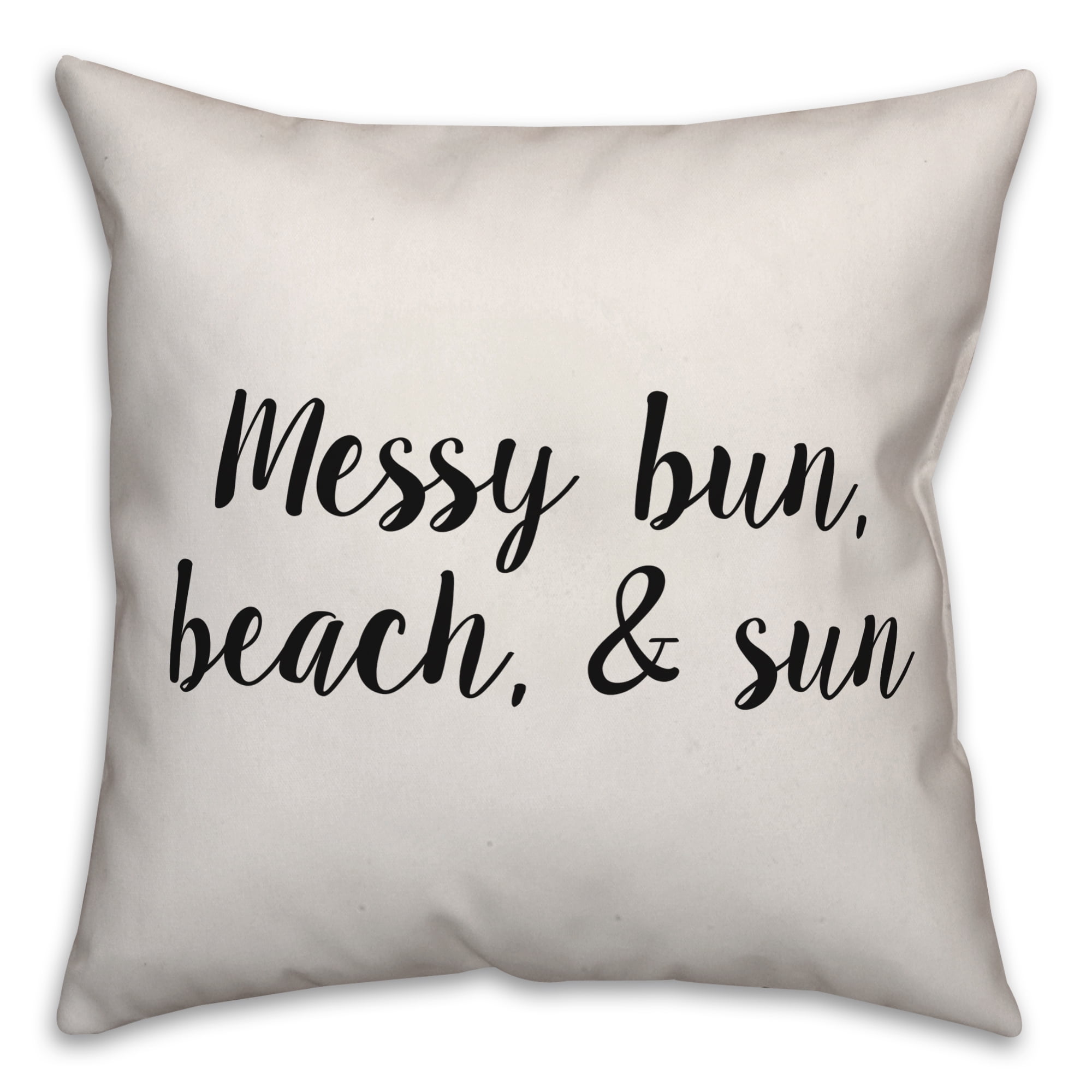Creative Products Messy Bun, Beach, & Sun 20x20 Spun Poly Pillow ...