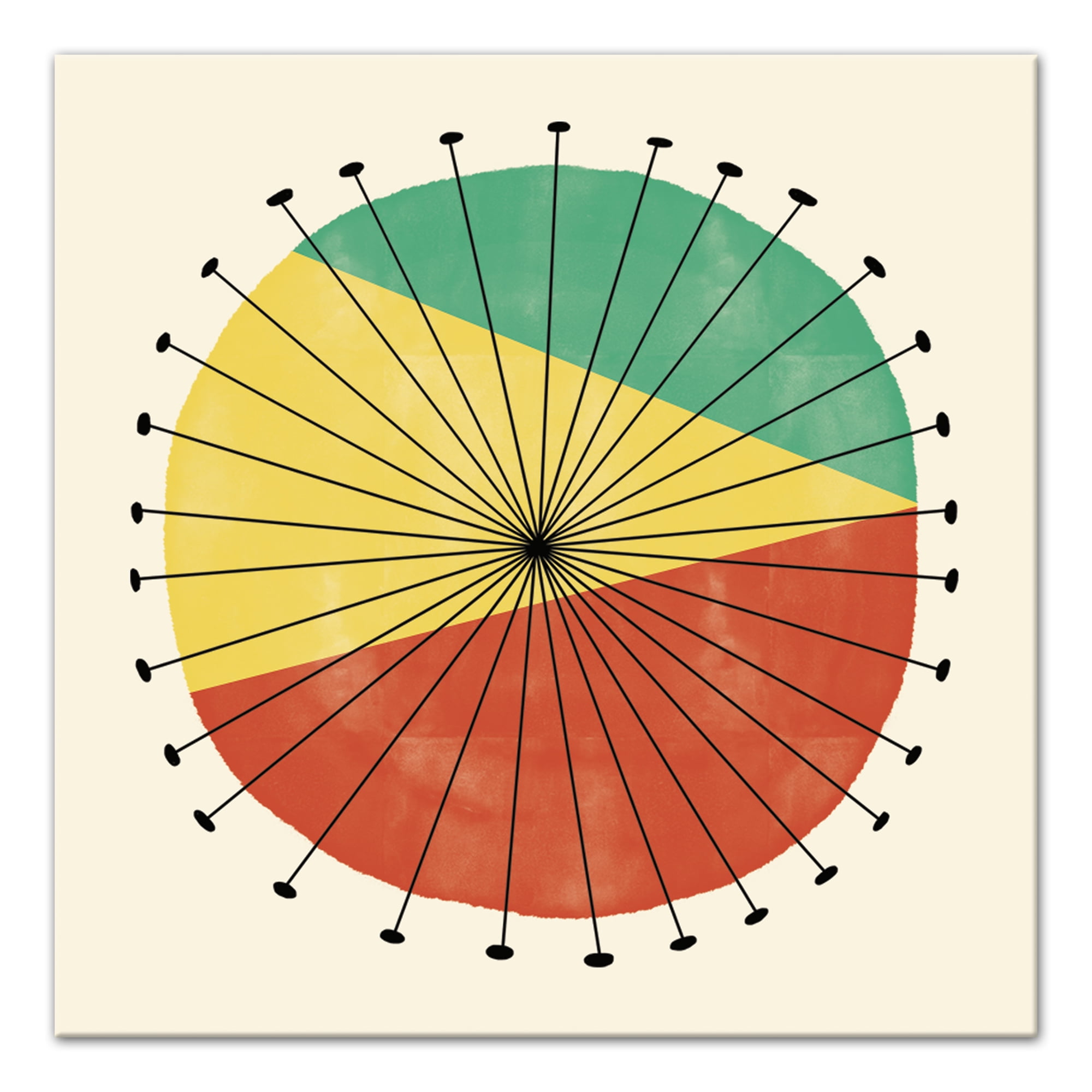 Creative Products Mid Mod Circle Version 2 12 x 12 Canvas Wall Art ...