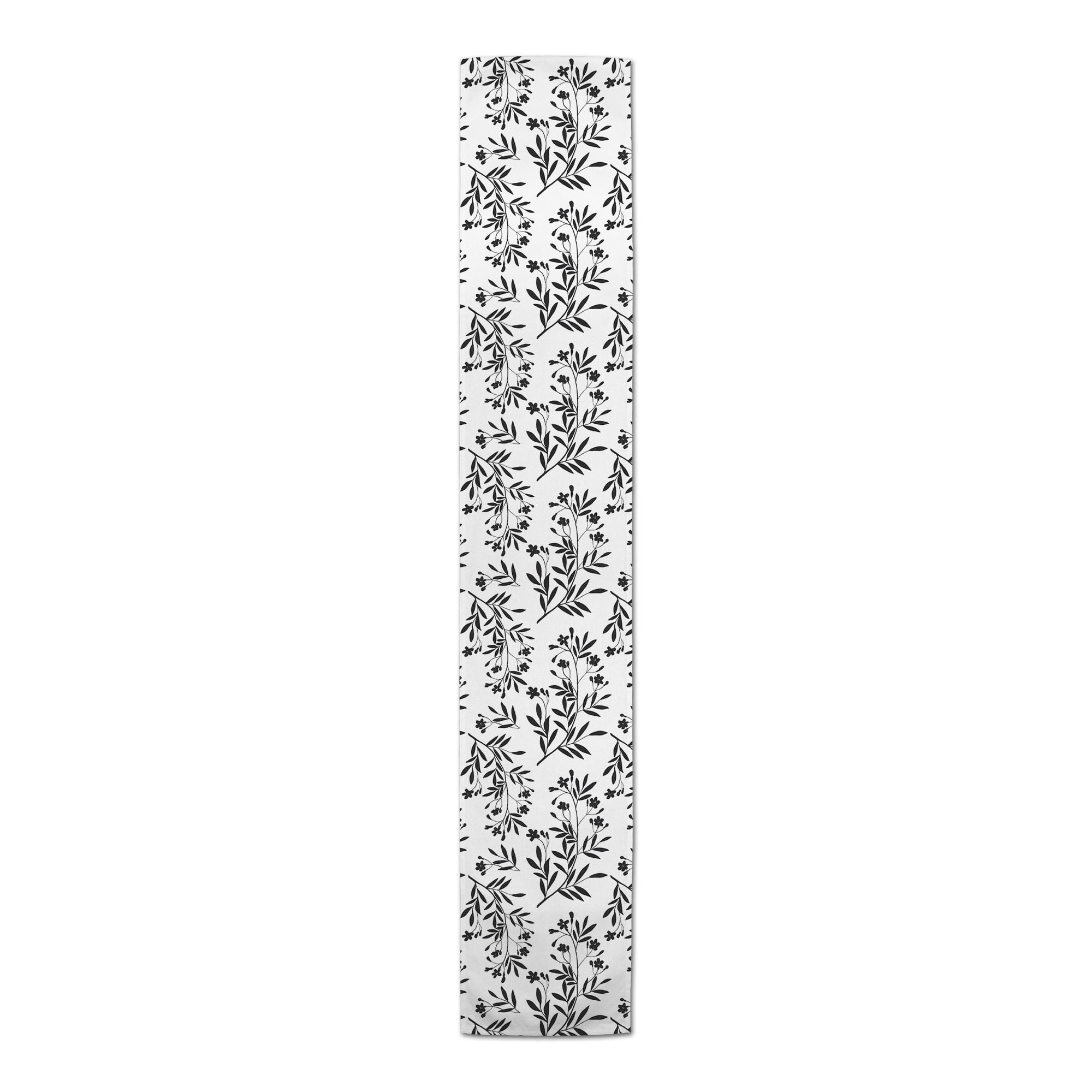 Creative Products Monochromatic Floral Bunch 16 x 72 Cotton Twill Table ...