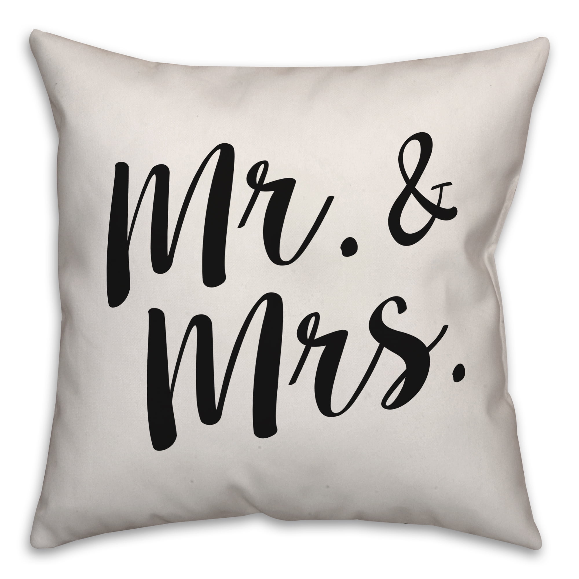 Creative Products Mr and Mrs Bold Script 20x20 Spun Poly Pillow ...