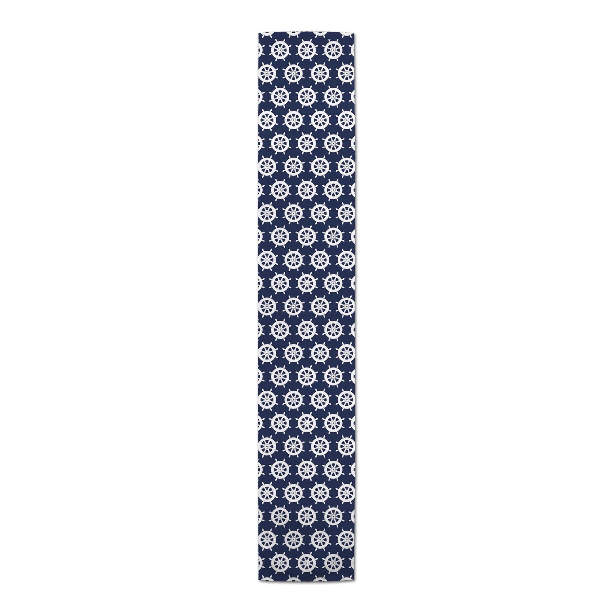 Creative Products Navy Captains Wheel 16x90 Poly Twill Table Runner ...