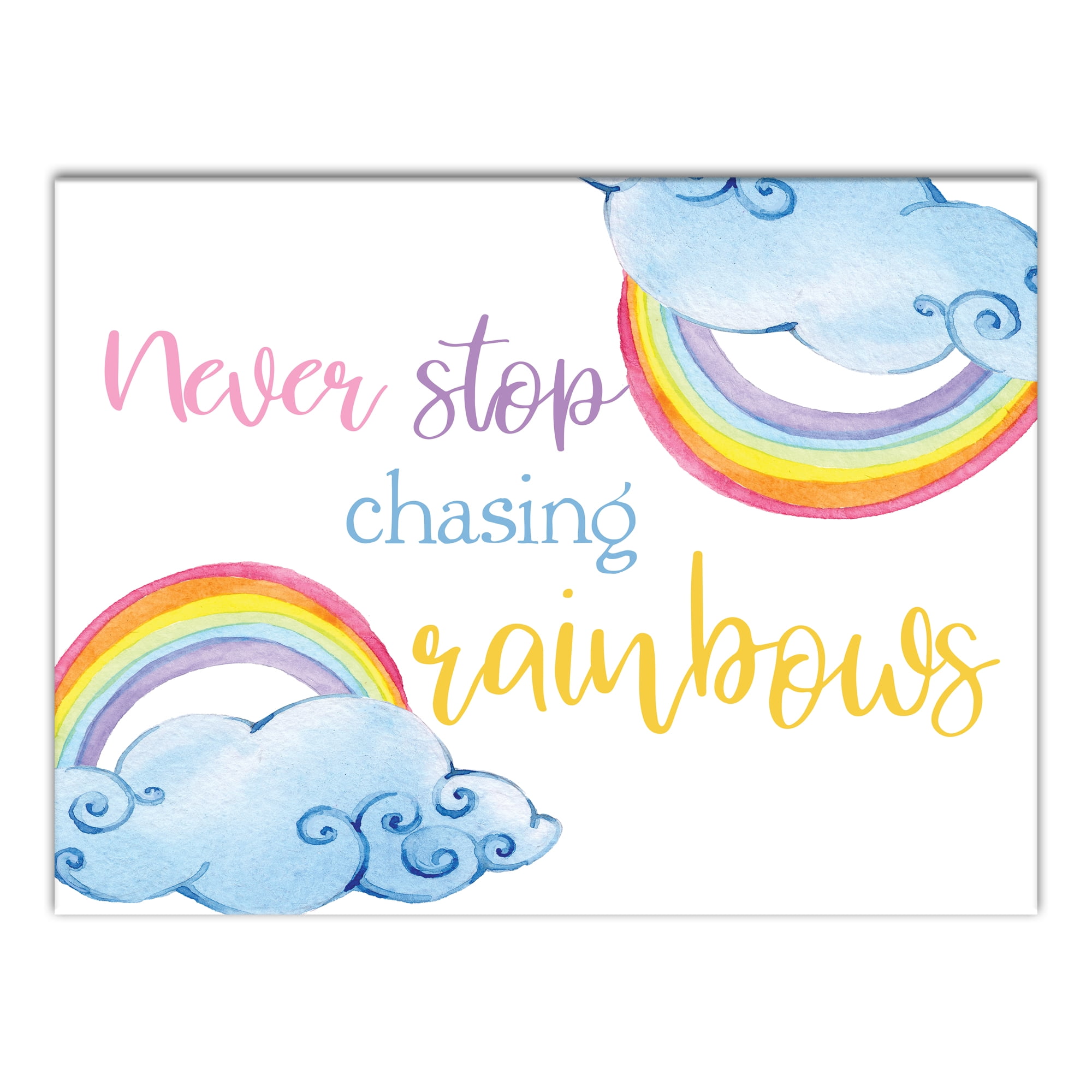 Creative Products Never Stop Chasing Rainbows Watercolor 30x40 Canvas ...