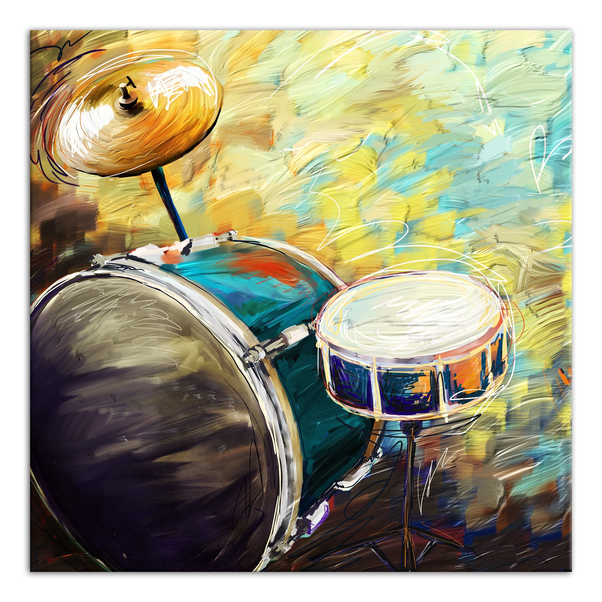 Creative Products Painted Drum Set 20 x 20 Canvas Wall Art - Walmart.com