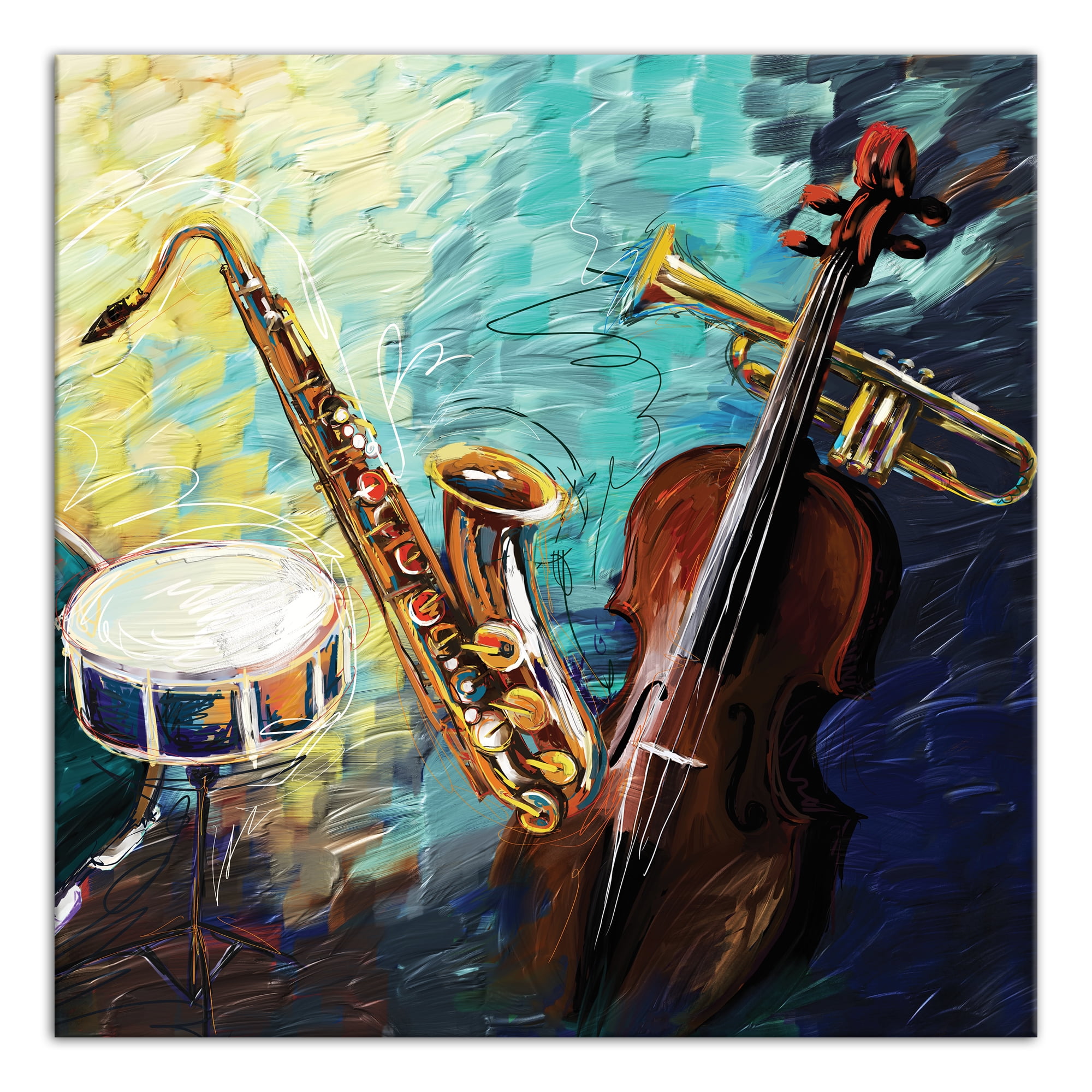 Creative Products Painted Jazz Band 20 x 20 Canvas Wall Art - Walmart.com