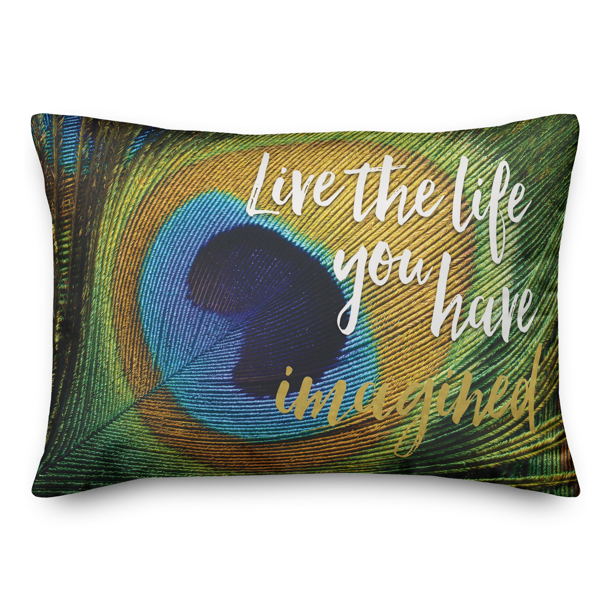 Creative Products Peacock Feather Life Imagined 14 x 20 Spun Poly ...