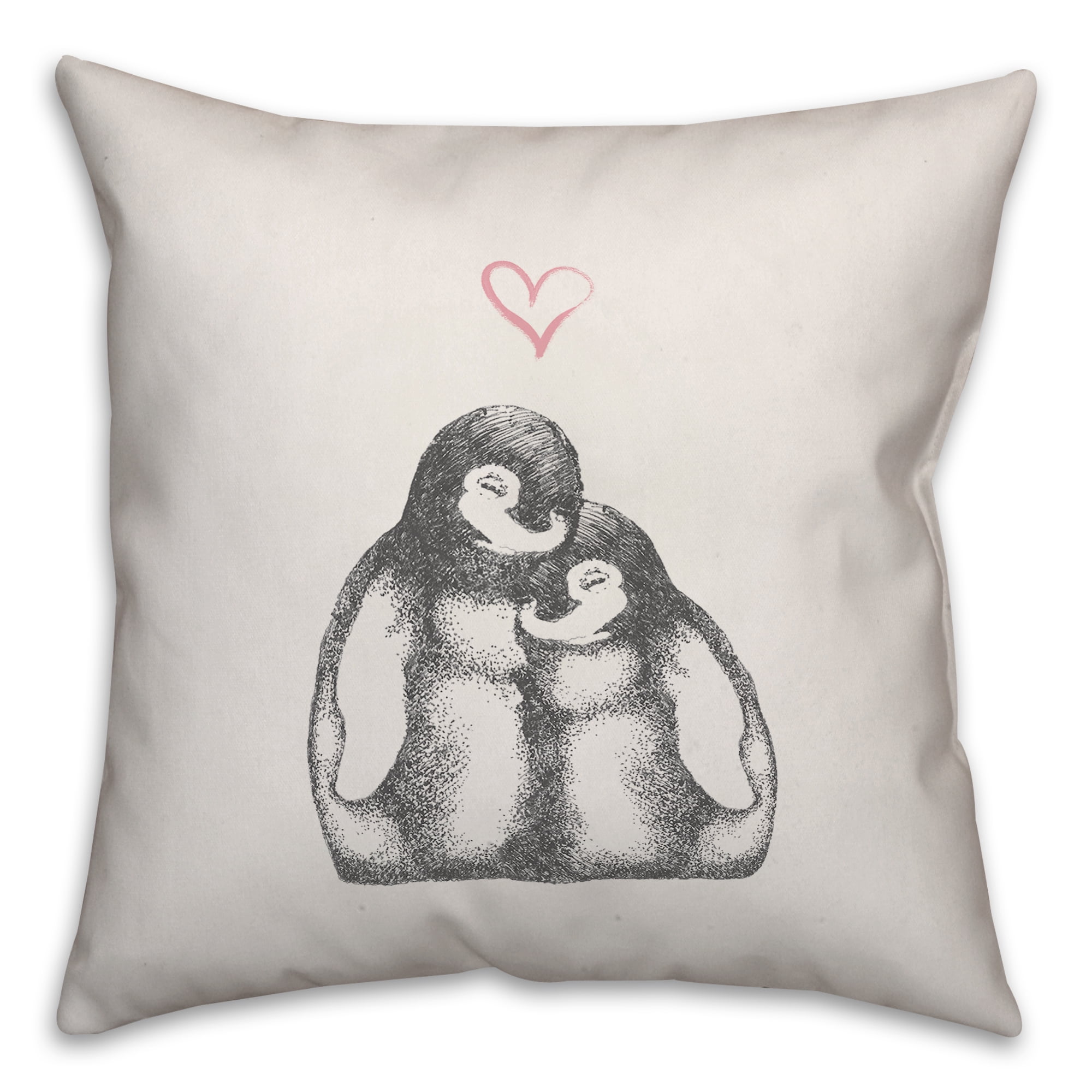 Creative Products Penguin Love 20x20 Spun Poly Pillow - Walmart.com