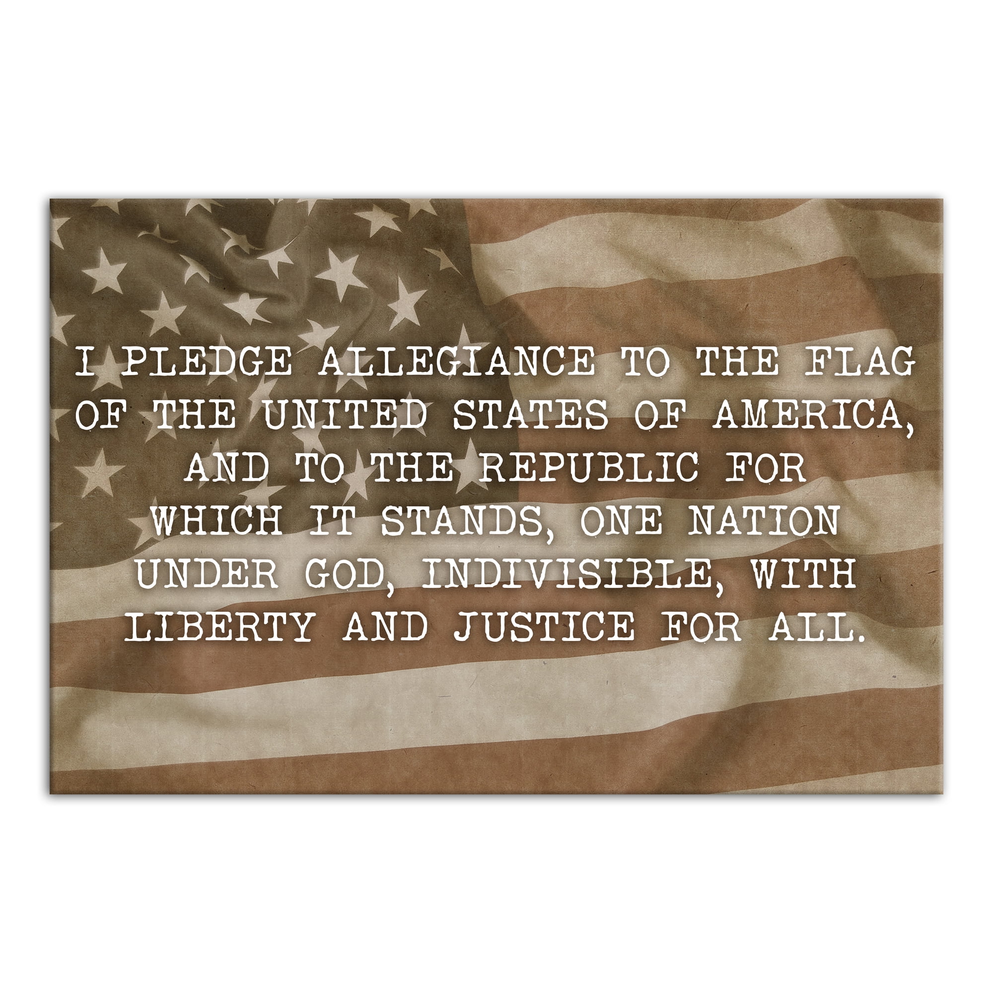 Creative Products Pledge of Allegiance 30 x 20 Canvas Wall Art ...