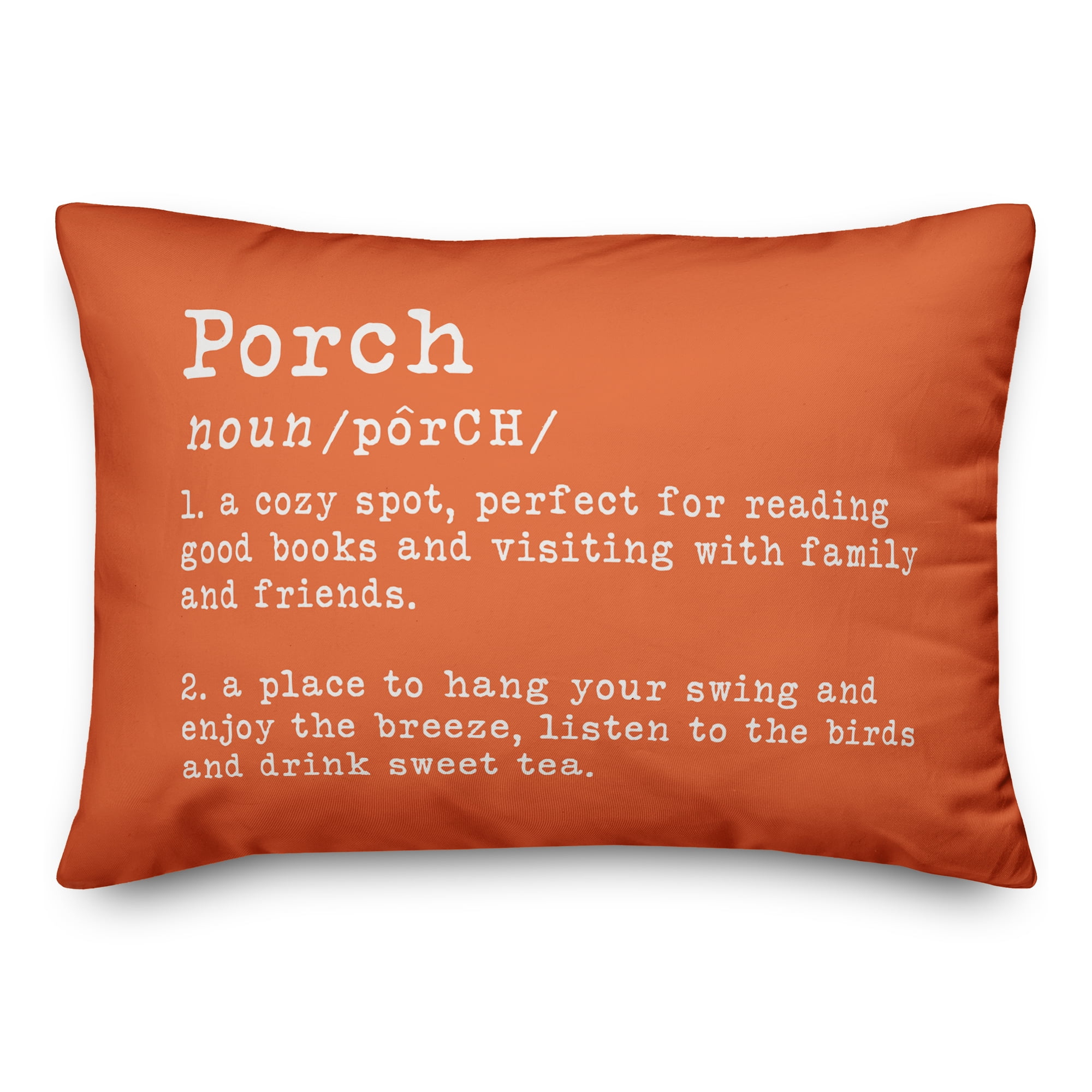 Creative Products Porch Definition Orange 14x20 Indoor / Outdoor Pillow ...