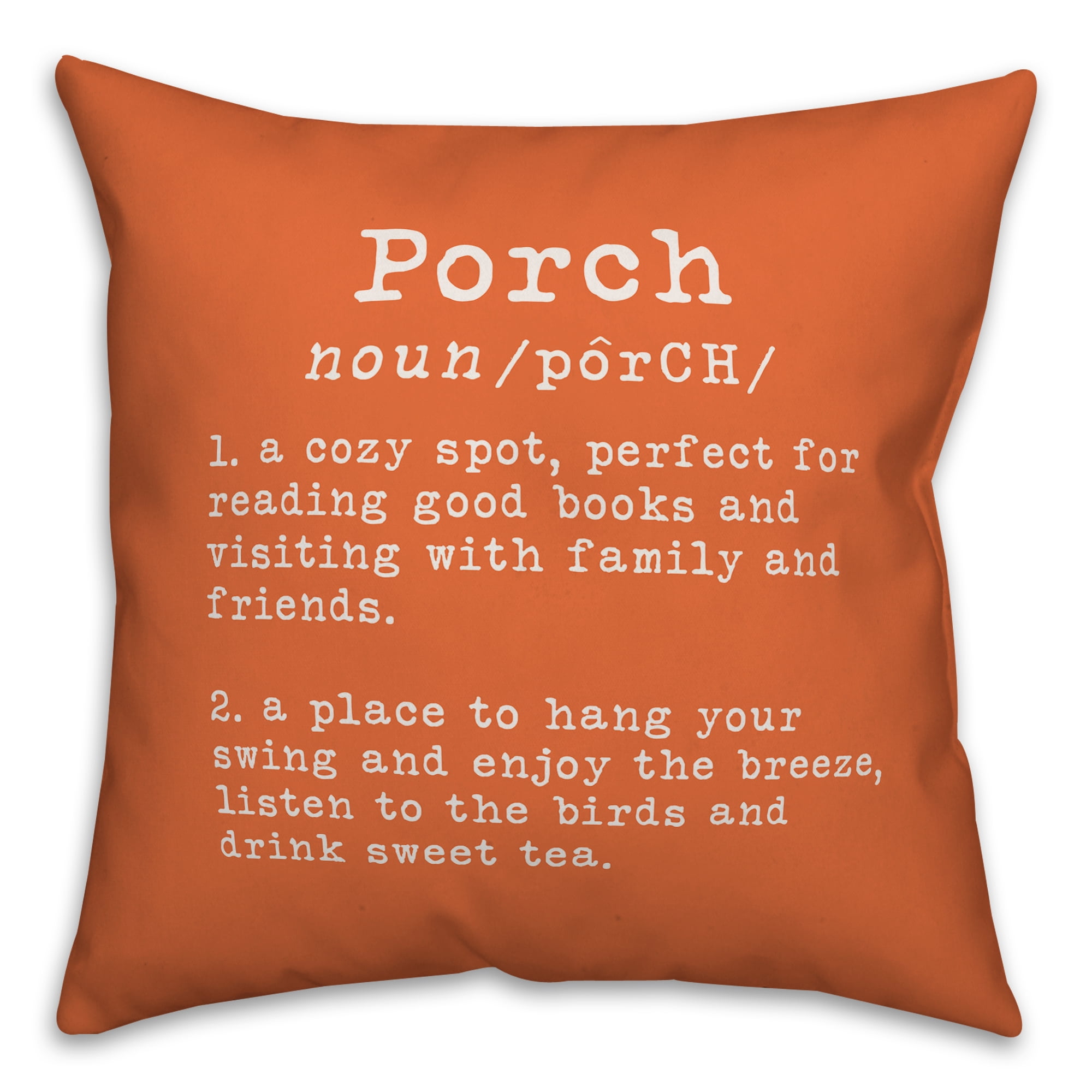Creative Products Porch Definition Orange 16x16 Indoor / Outdoor Pillow ...