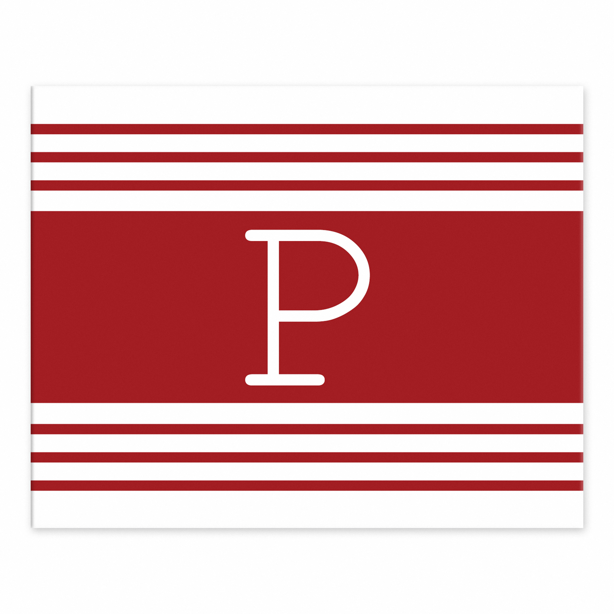Creative Products Red Farmhouse Stripes Monogram 8x10 Tabletop Canvas ...