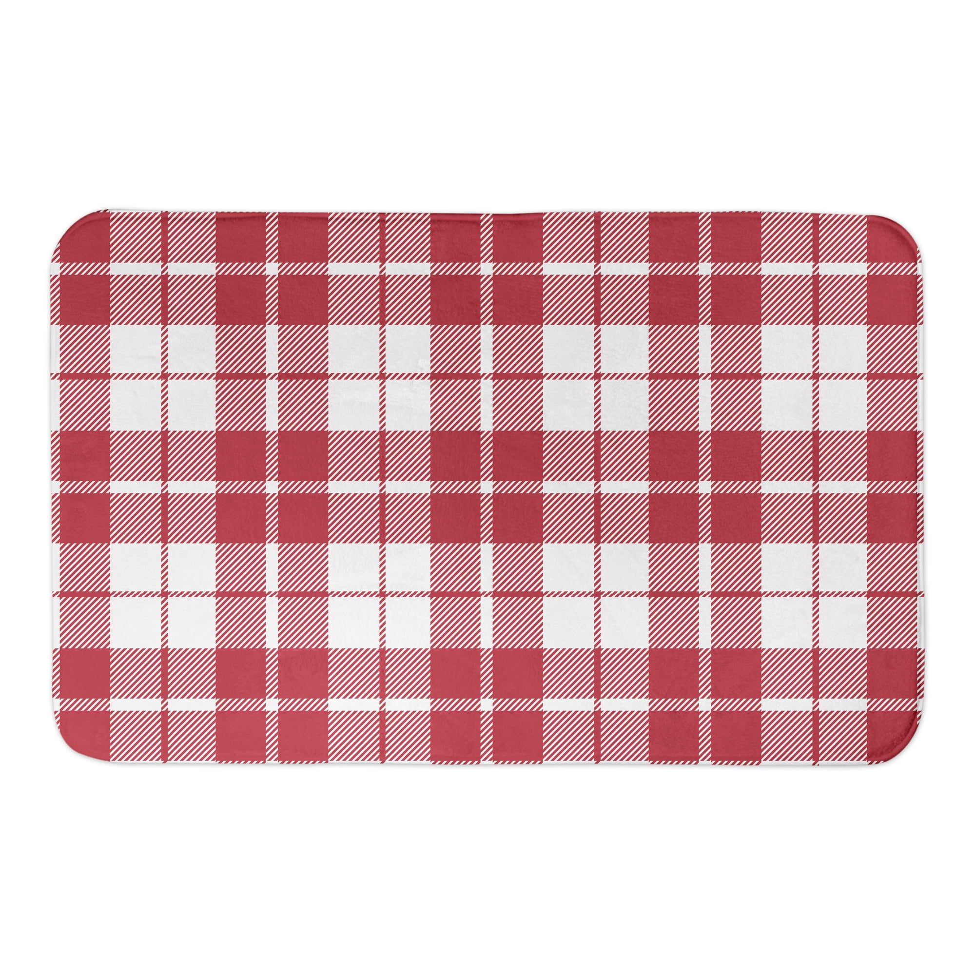 Creative Products Red Plaid 34x21 Bath Mat - Walmart.com