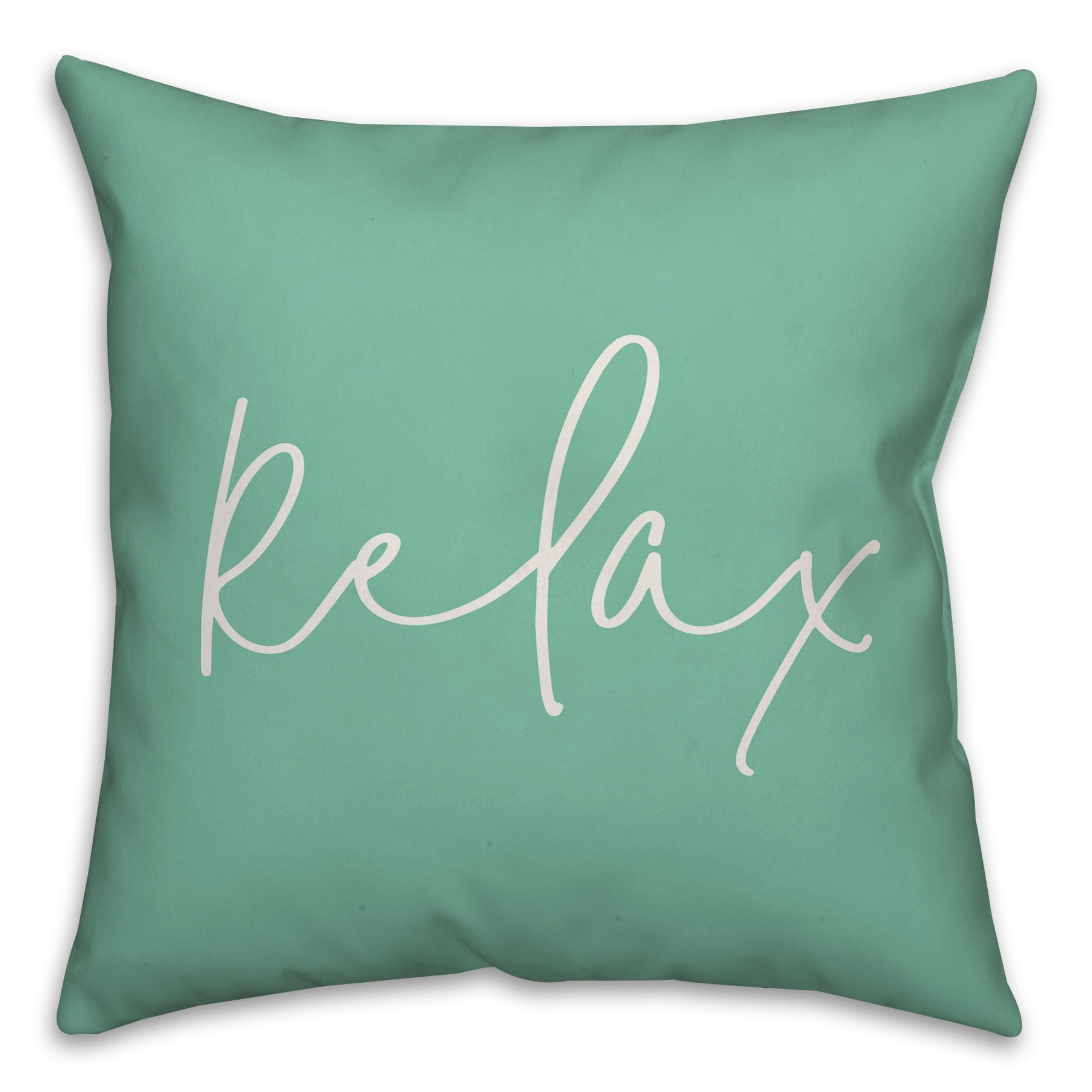 Creative Products Relax Script Mint 16x16 Indoor / Outdoor Pillow ...