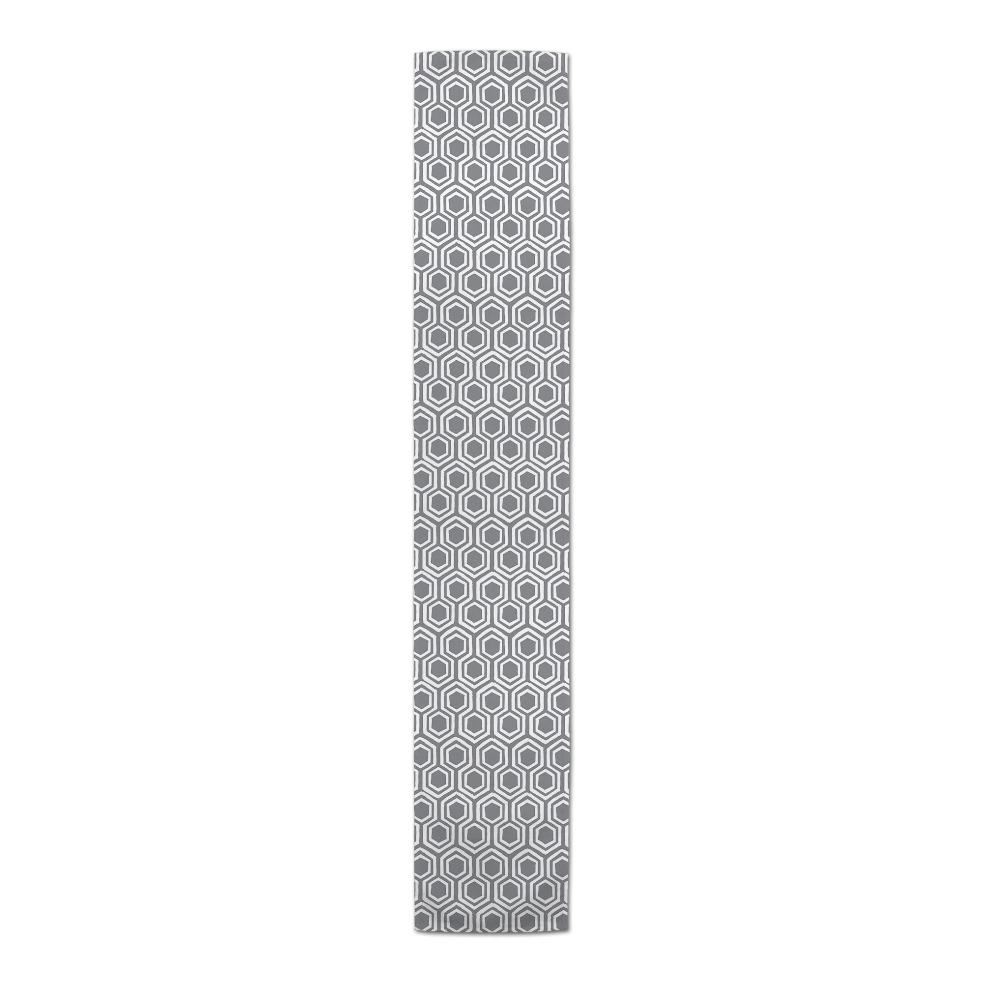 Creative Products RoughHexagon Pattern Gray 16x72 Poly Twill Table ...