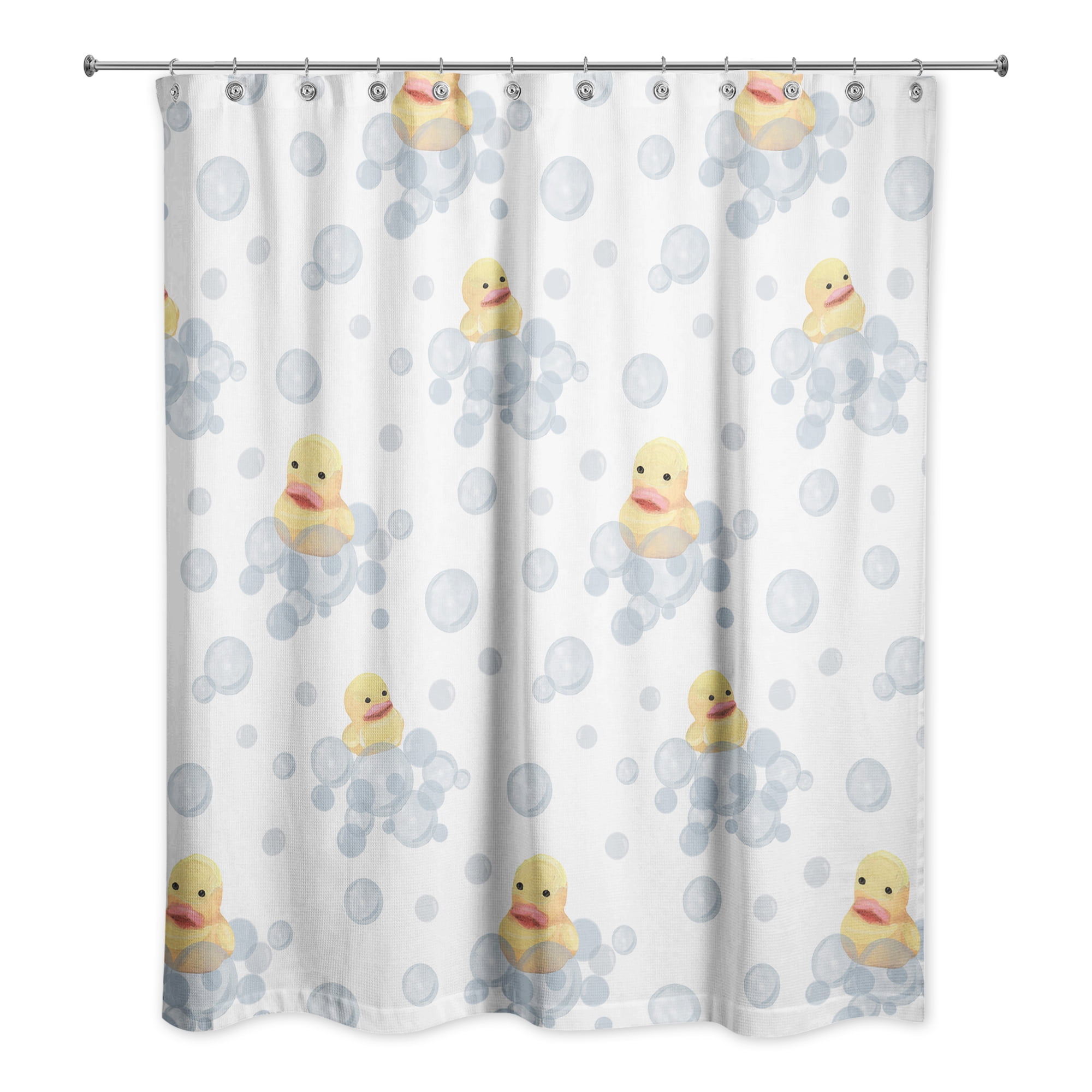 Creative Products Rubber Duckies On White 71x74 Shower Curtain ...