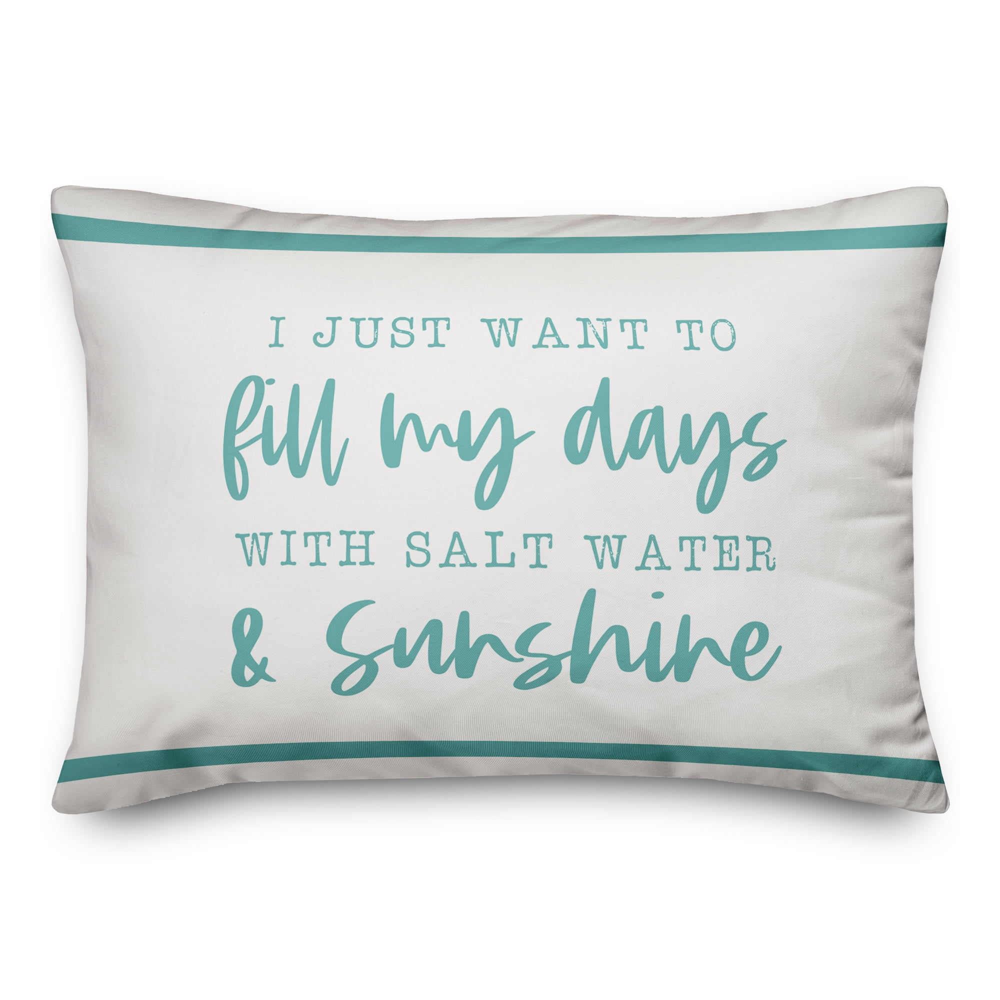 Creative Products Salt Water And Sunshine 14x20 Spun Poly Pillow ...