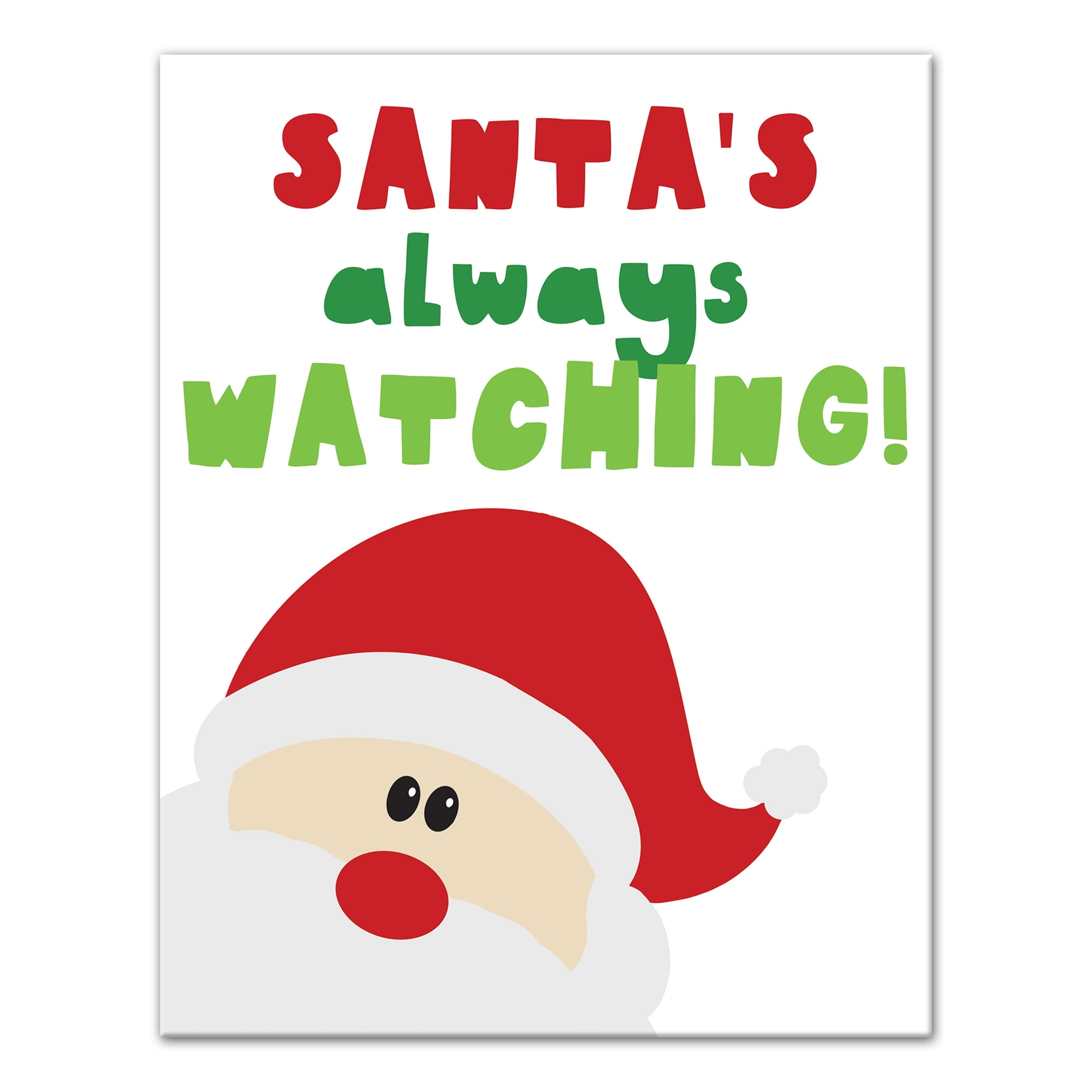 Creative Products Santa's Always Watching 11x14 Canvas Wall Art ...
