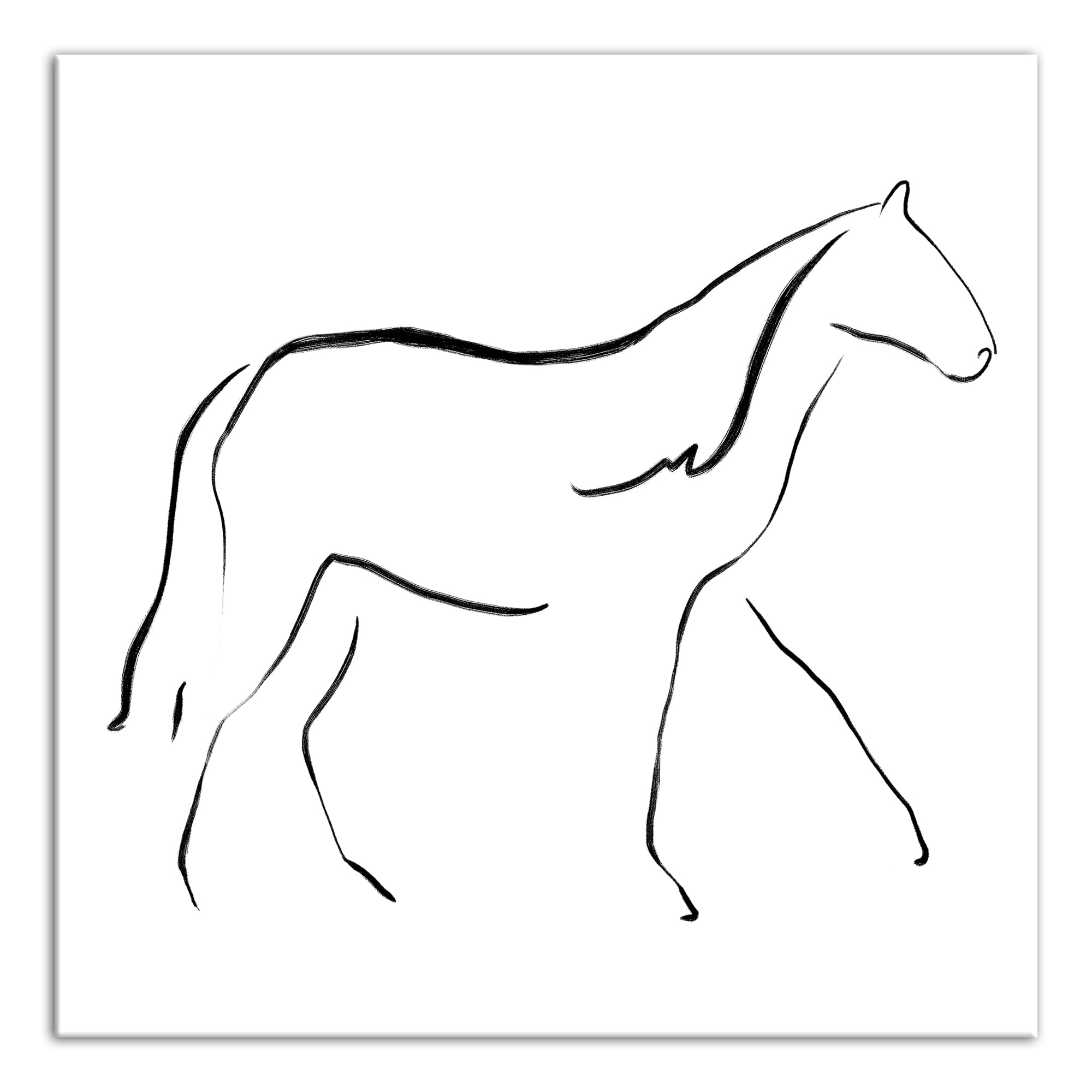 Creative Products Simple Horse Sketch 16 x 16 Canvas Wall Art - Walmart.com