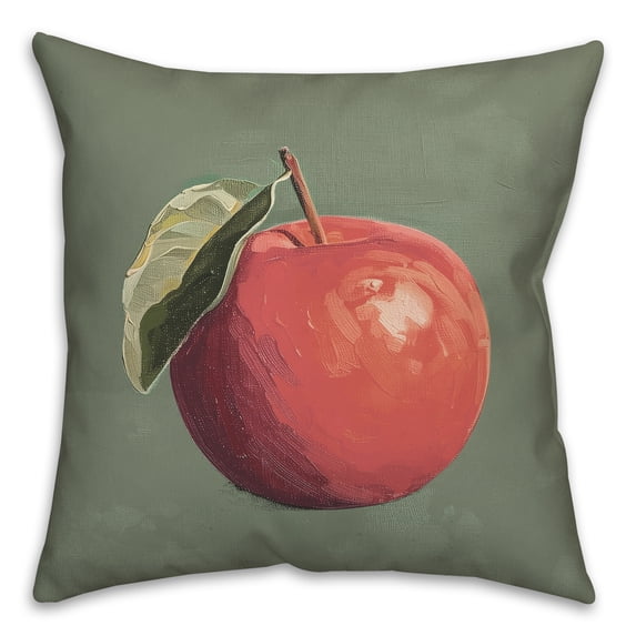 Creative Products Single Apple Still Life 18 x 18 Spun Poly Pillow ...